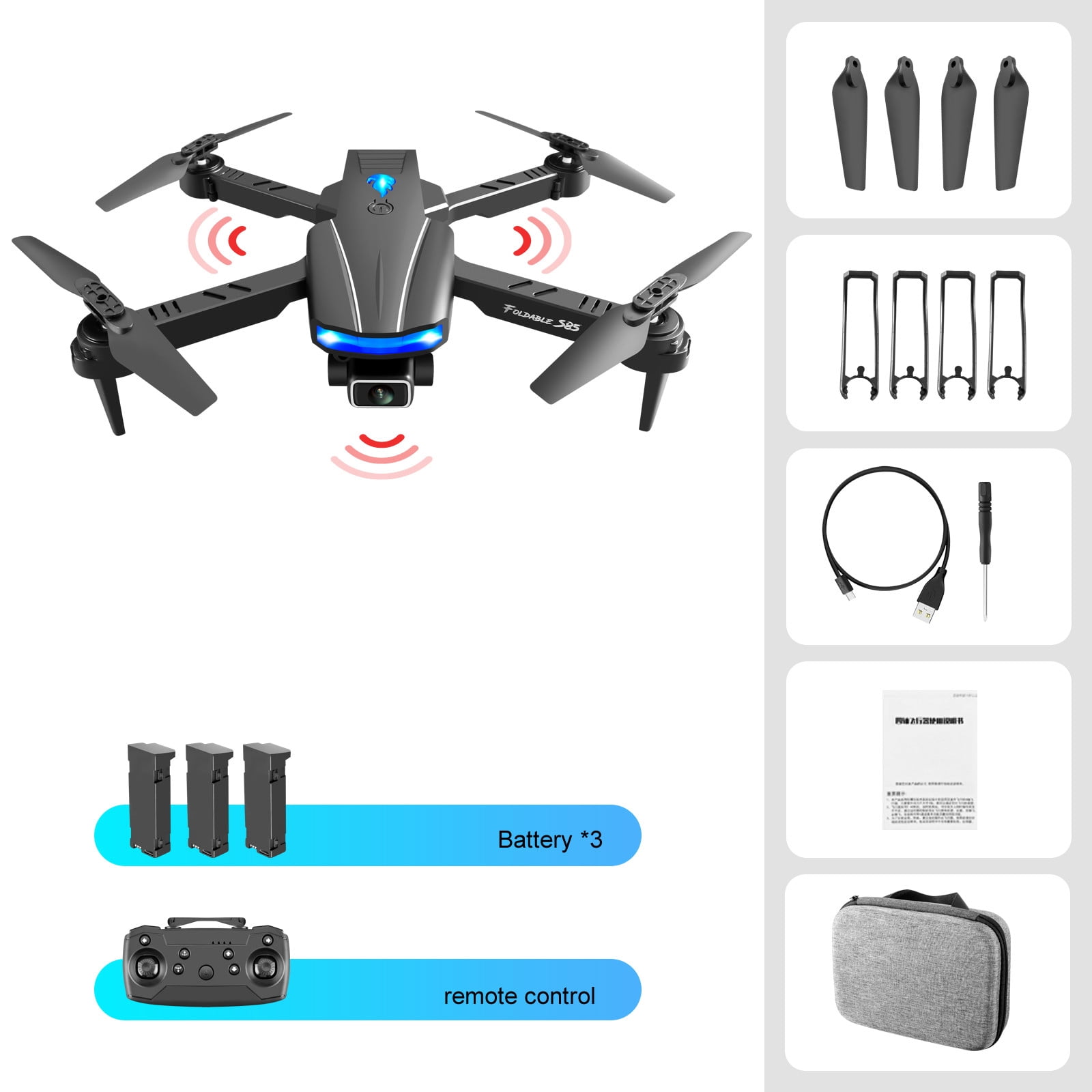 FYHALE Drones for Kids 8-12 S85 Three-sided Obstacle Avoidance UAV ...