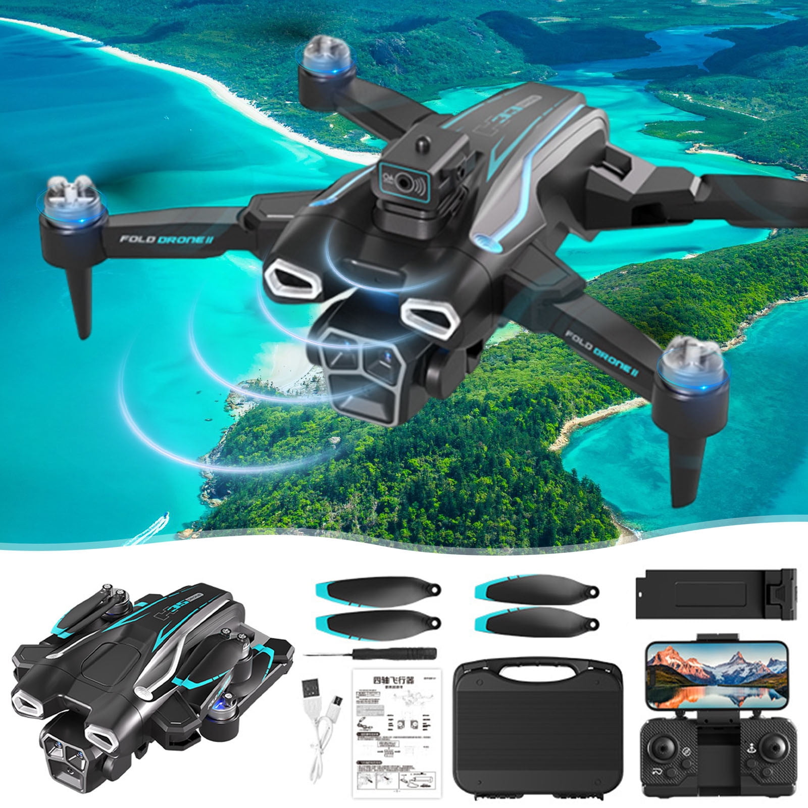 FYHALE GPS Drone 4K Dual Cameras Unmanned Aerial Vehicle High ...