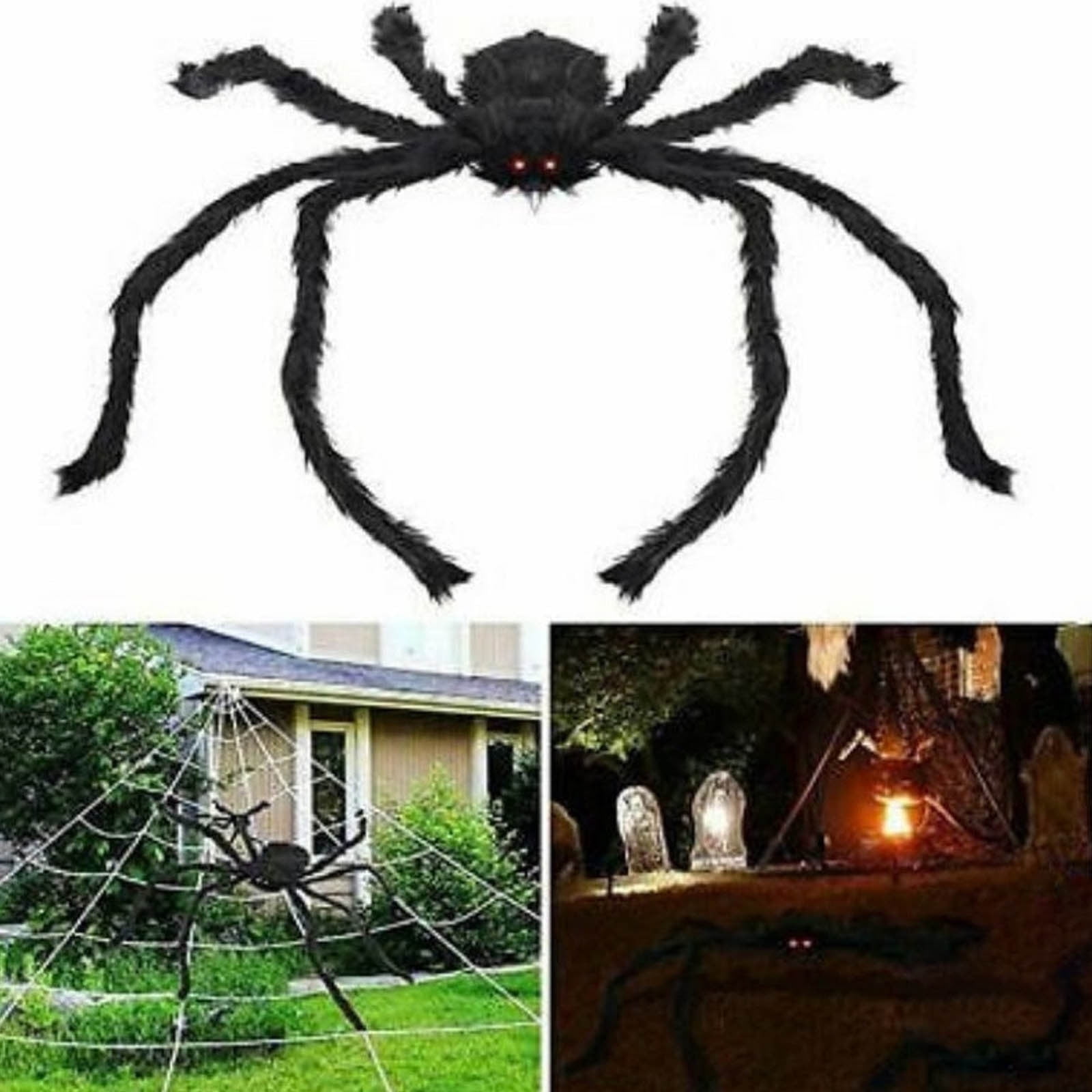 FYHALE Halloween Spider Decorations, Halloween Hairy Scary Realistic ...
