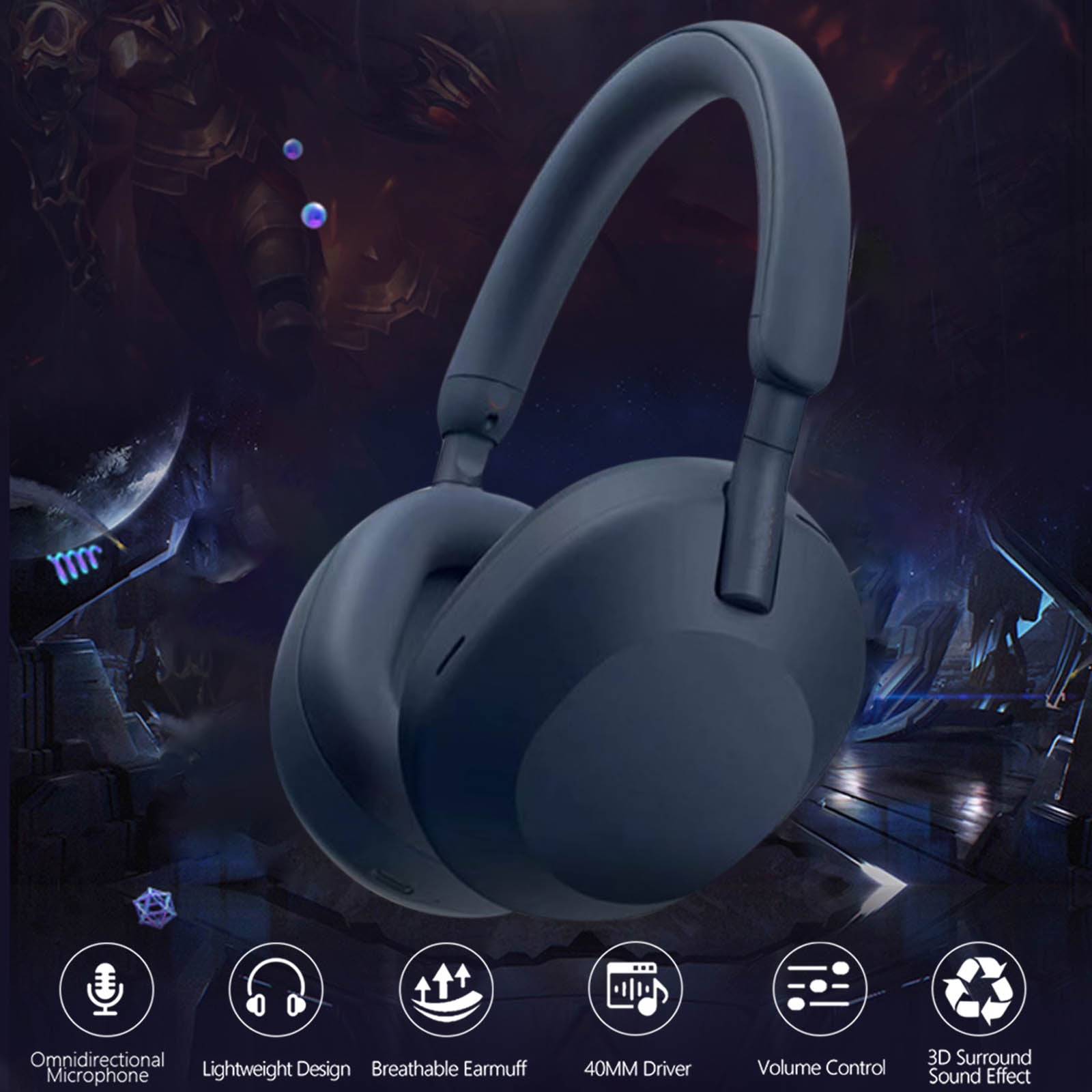 FYHALE Headworn Bluetooth Earphones with Full Ear Coverage, Stereo ...