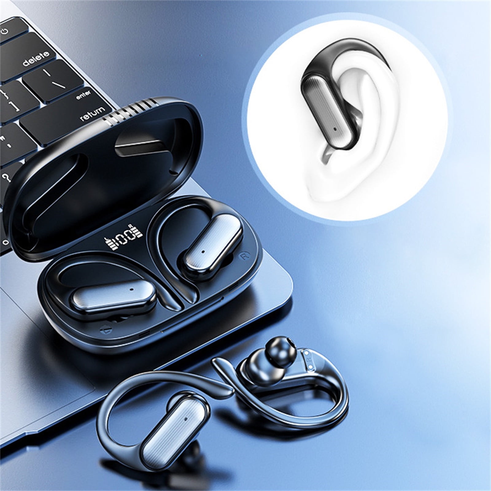 FYHALE Hi-Fi TWS-Headphones with Ear Hooks for Training Sport Wireless ...