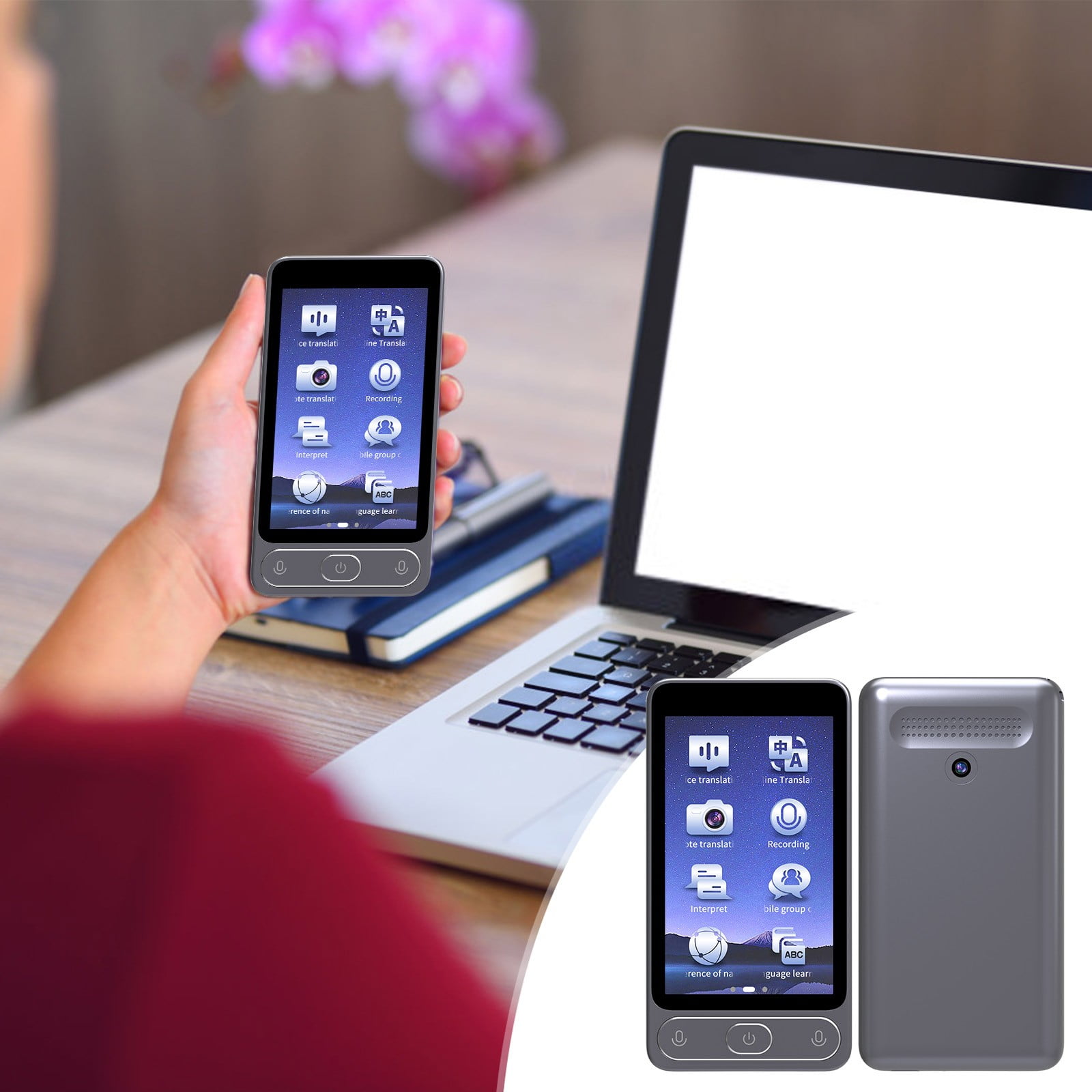 FYHALE Language Translator Device, Portable Intelligent Voice ...