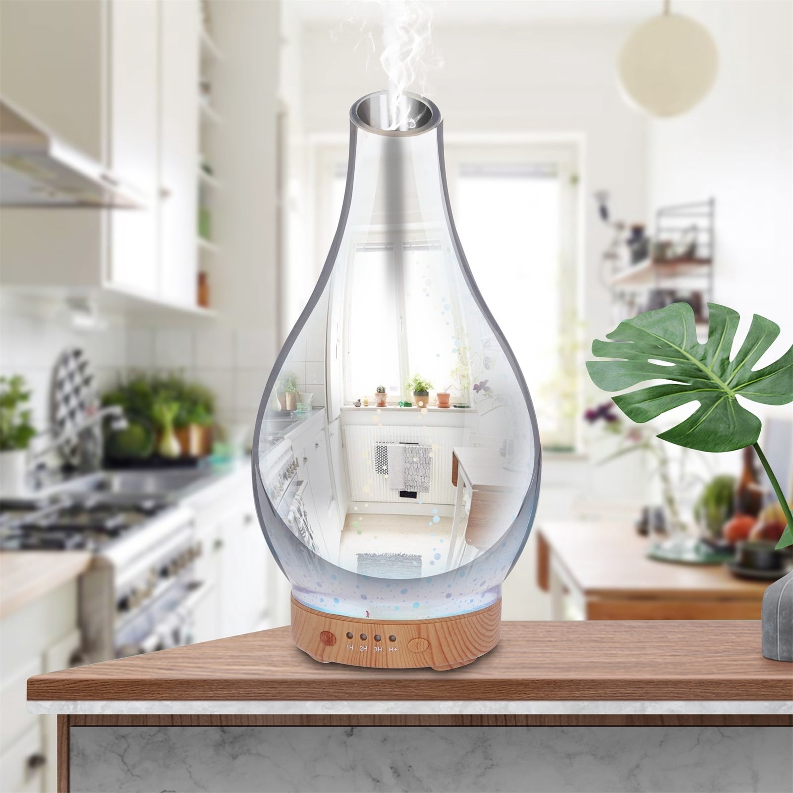 FYHALE Large Humidifiers for Home, Dimming Glass Aromatherapy Light ...