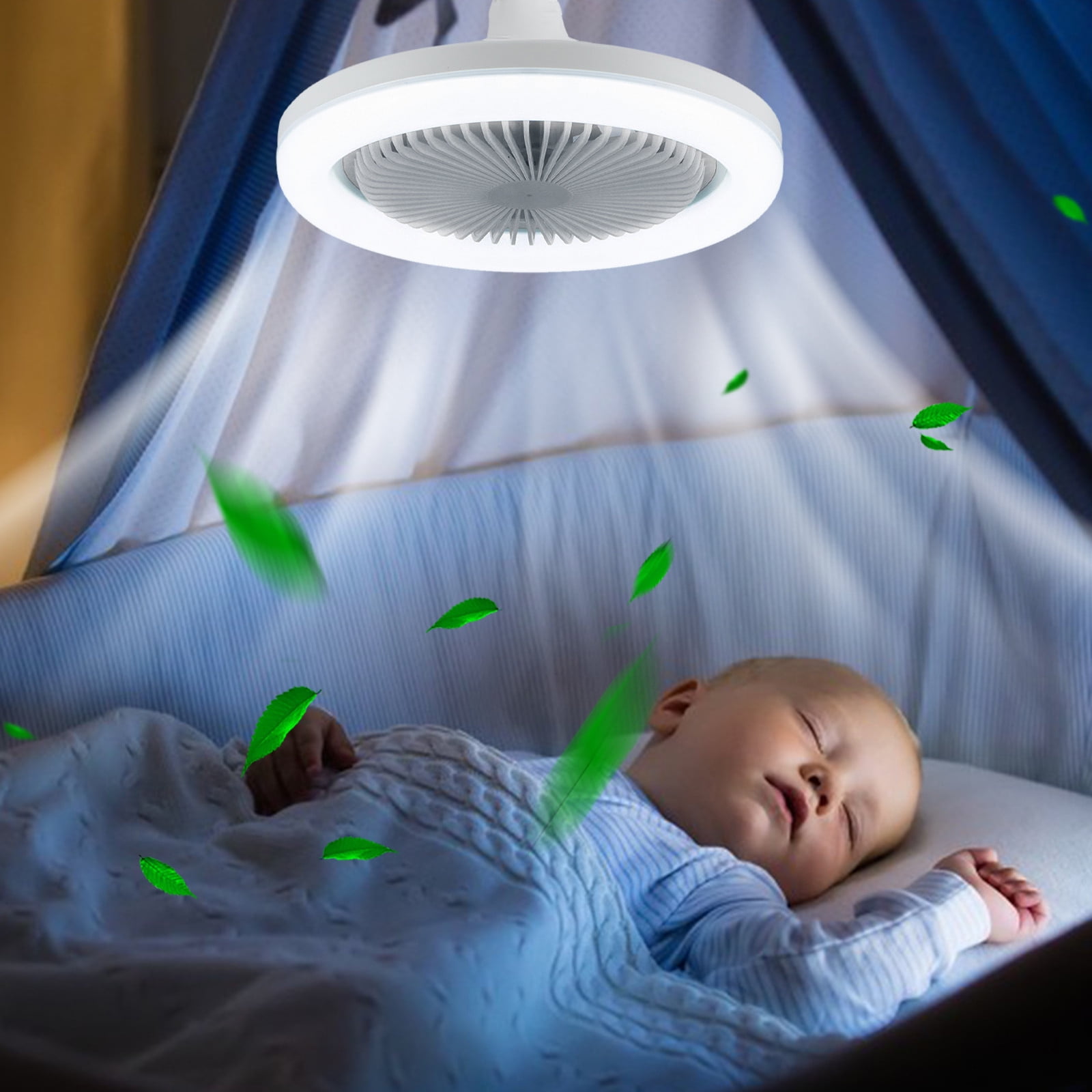 FYHALE Low Profile Ceiling Fan with Light and Remote Bladeless Bedroom Ceiling Fan with Light ...