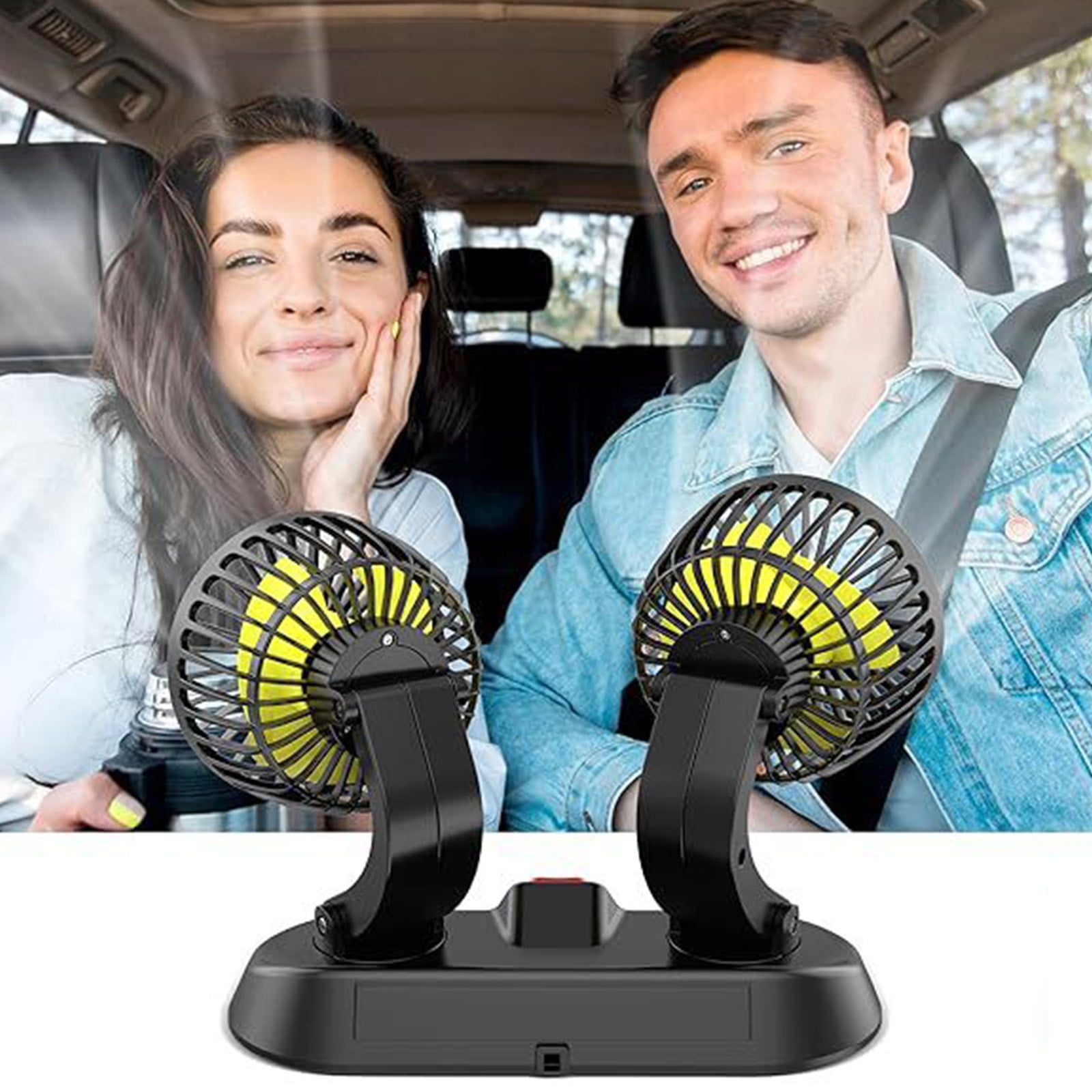 FYHALE New Car Mounted Household Twin Head Fan for Summer and Fall of ...