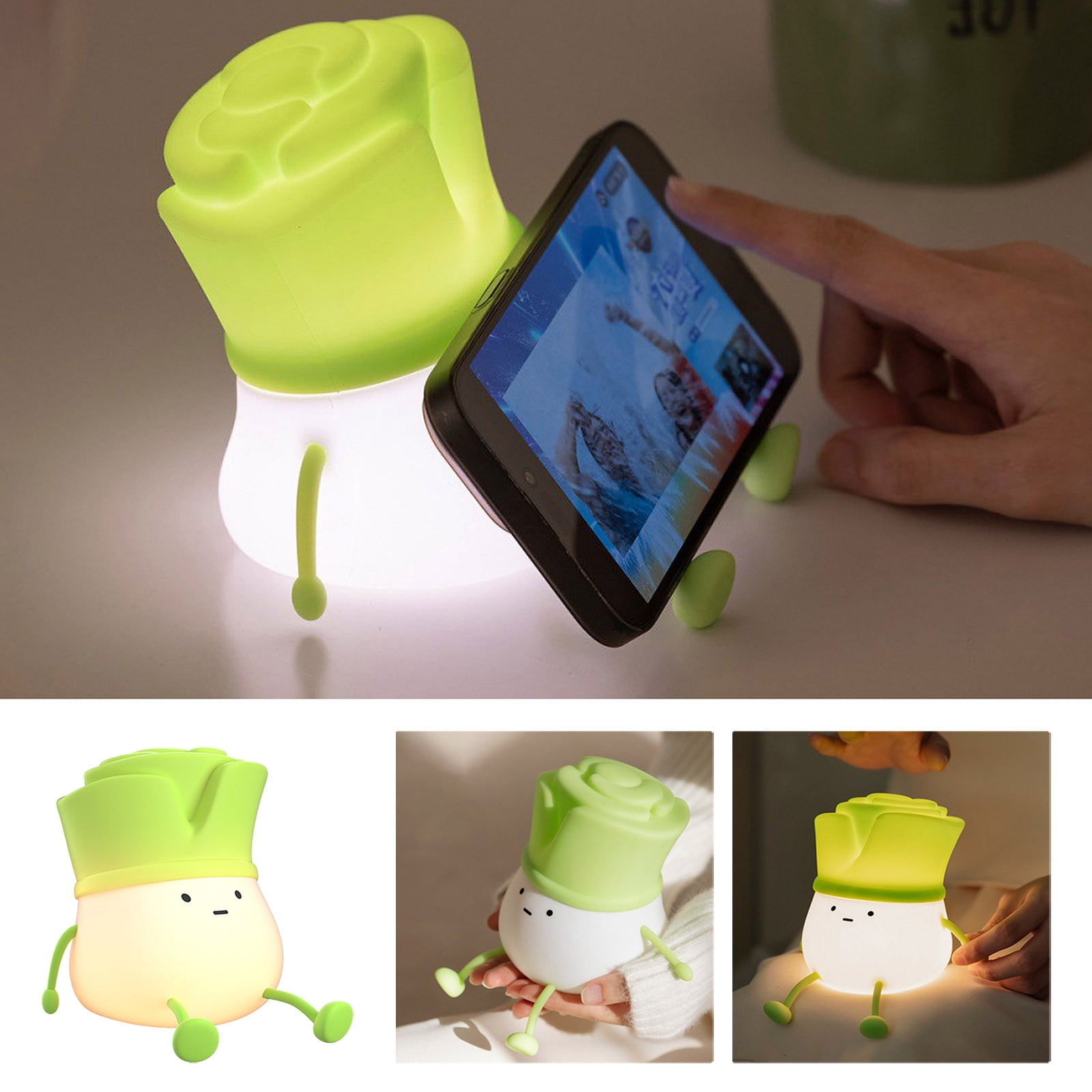 FYHALE Night Lights on Clearance Leek Silicone Clap Light Bedroom Bed ...