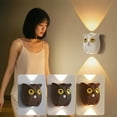 FYHALE Owl Wall Lamp Night Light Human Body Induction No Wiring ...