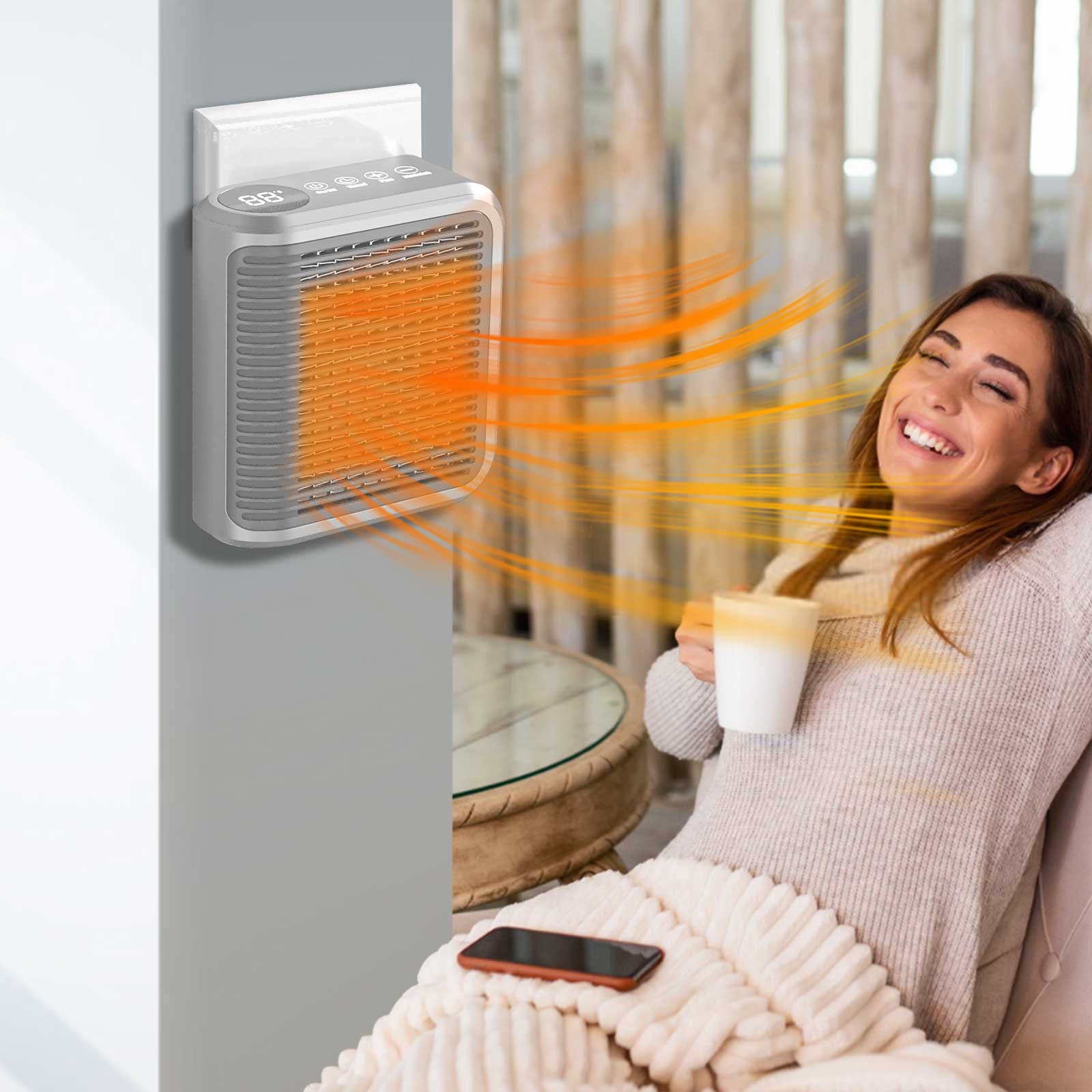 FYHALE Portable Heaters for Indoor Use Heater Fan Combo Tower Mini ...