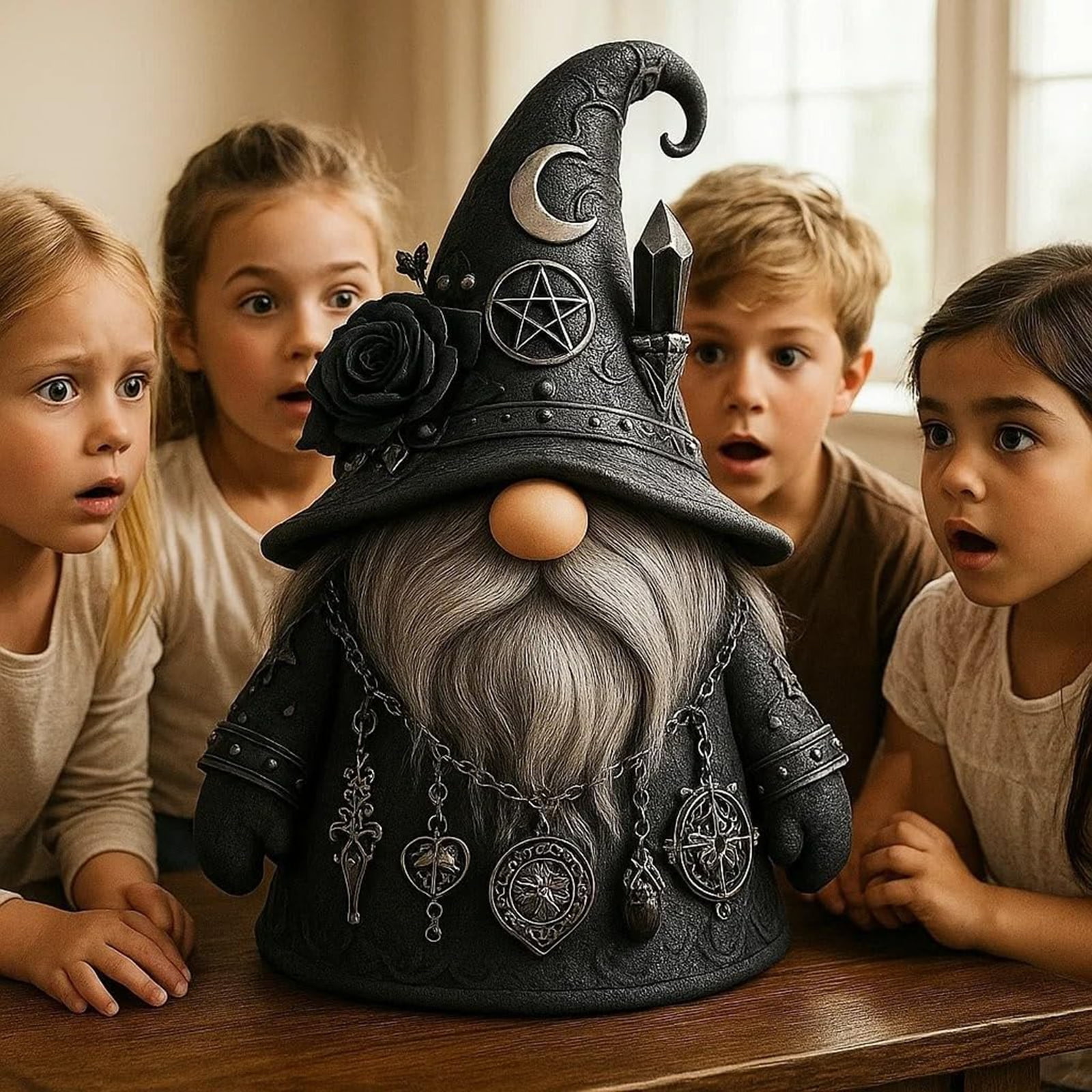 FYHALE Resin Wizard Gnome Figurines, 2026 New Gothic Dark Fantasy ...