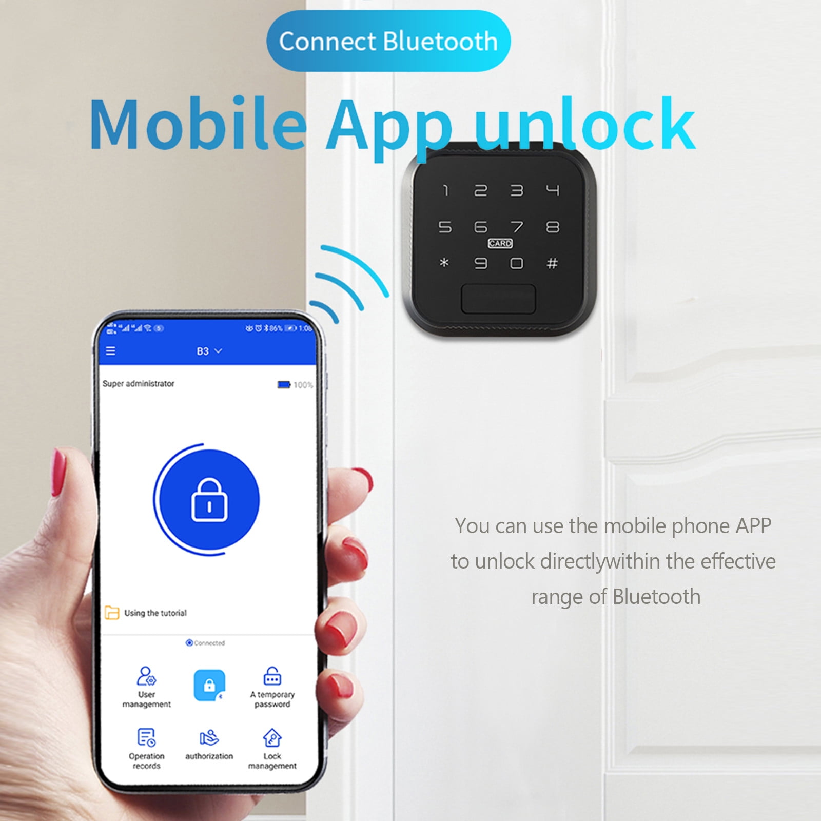 FYHALE Smart Door Lock Keyless Entry Fingerprint and Touchscreen Secure ...