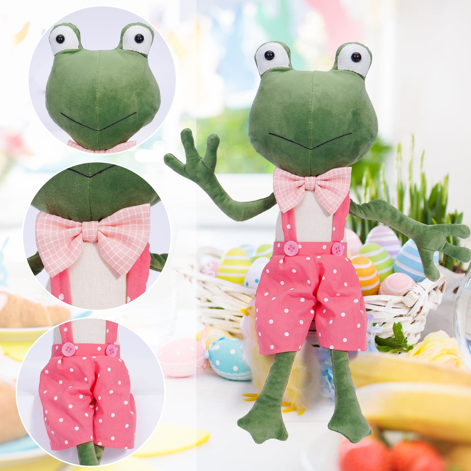 FYHALE Spring Doll Cute Long Legs Strap Pants Doll Easter Festival ...