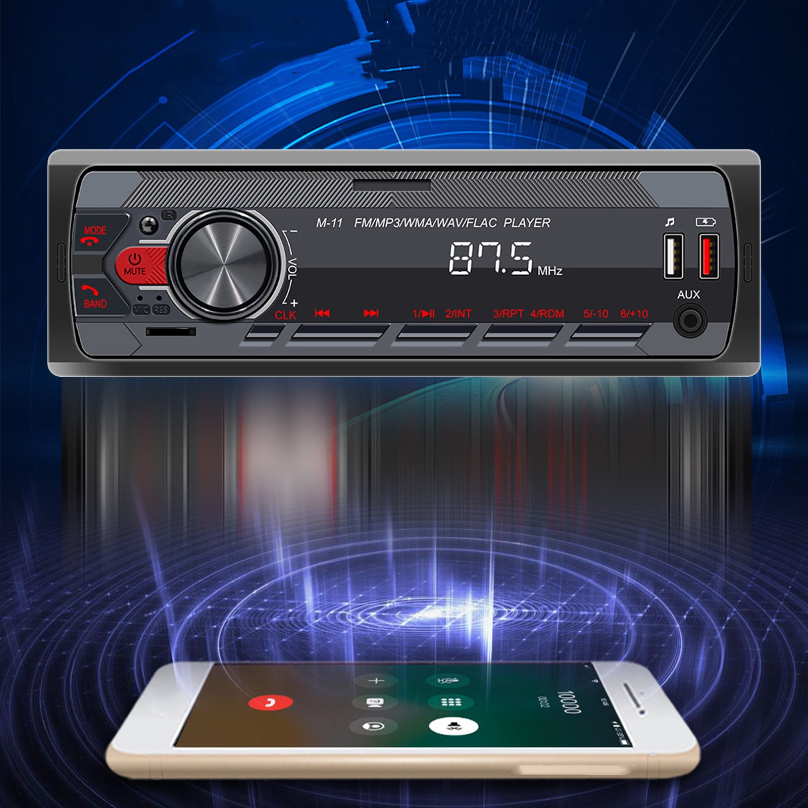 FYHALE The New 12V Car MP3 Player Bluetooth 5.0 Hands- FM Car Radio ...