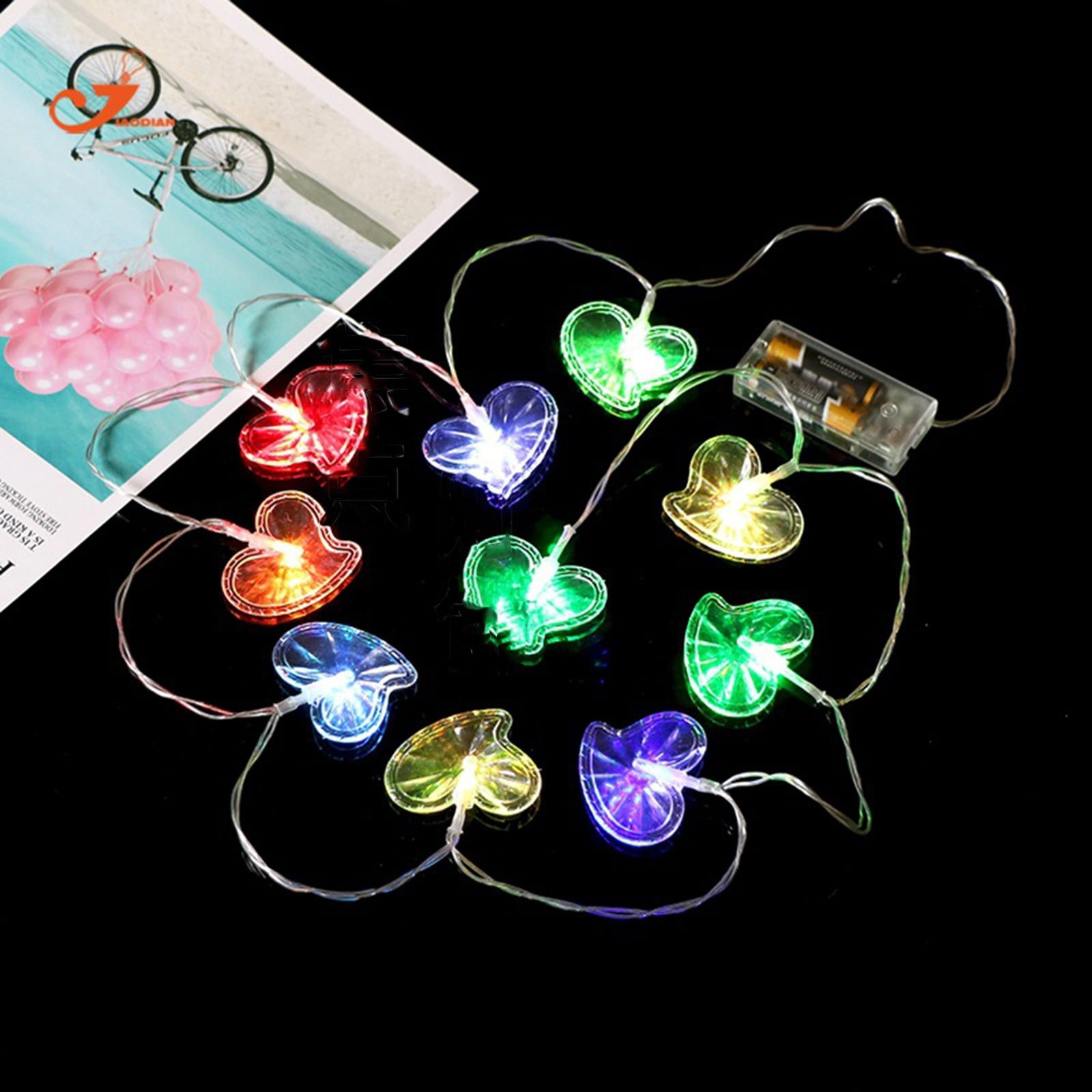 FYHALE Valentines Day Decorations String Lights, Heart Shape Hanging ...