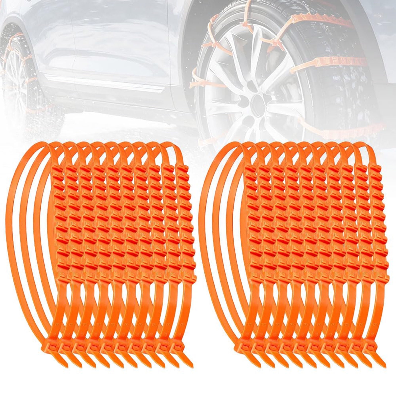 FYHALE Wheel Traction Straps - Universal Anti-Skid Snow Tire Chains ...