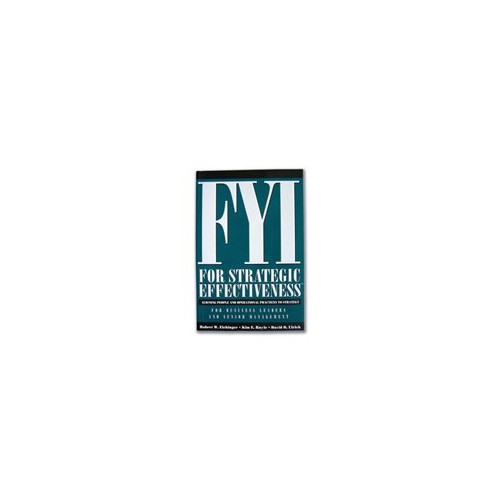 Pre-Owned FYI for Strategic Effectiveness, Aligning People and Operation, Practices to Strategy ...