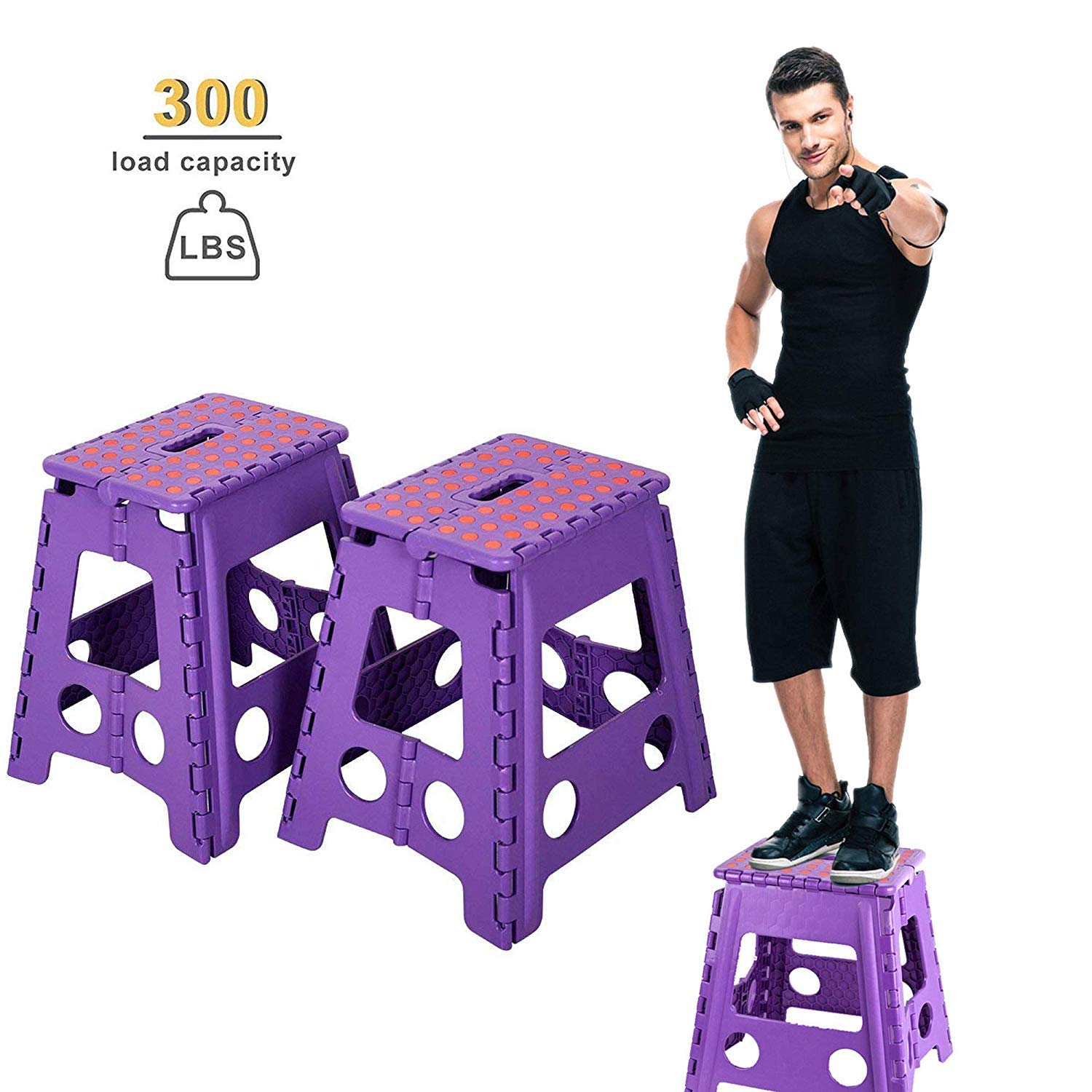 FYIHBIOH 2 Pack Foldable Step Stool for Kids & Adults Portable Super ...