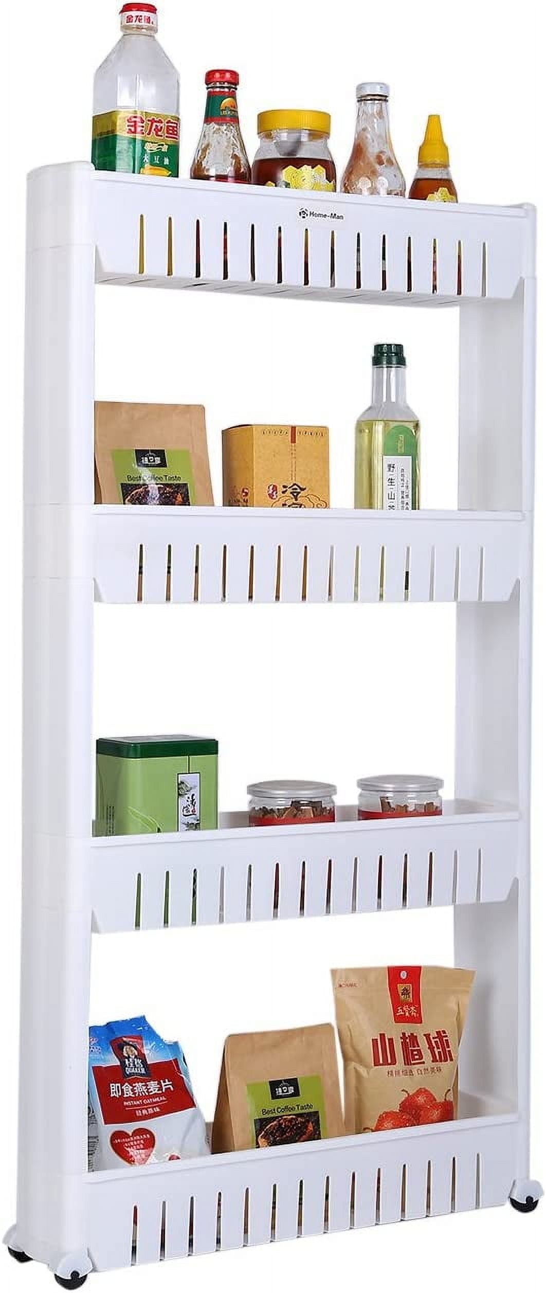FYIHBIOH Laundry Room Organizer Mobile Shelving Unit Organizer with 5 ...
