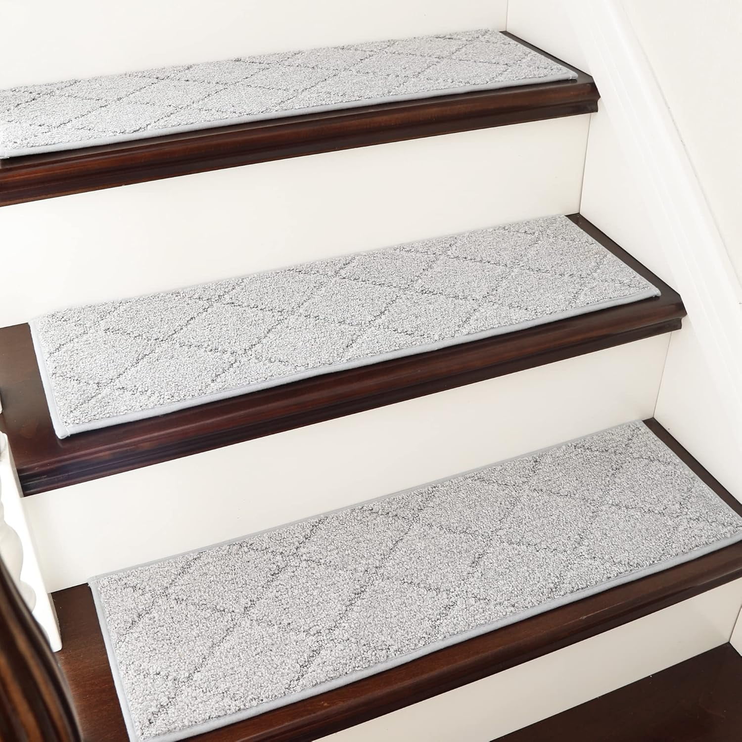 FYJIXIANG Edging Stair Treads Non-Slip Carpet Mat 28inX9in Indoor Stair ...