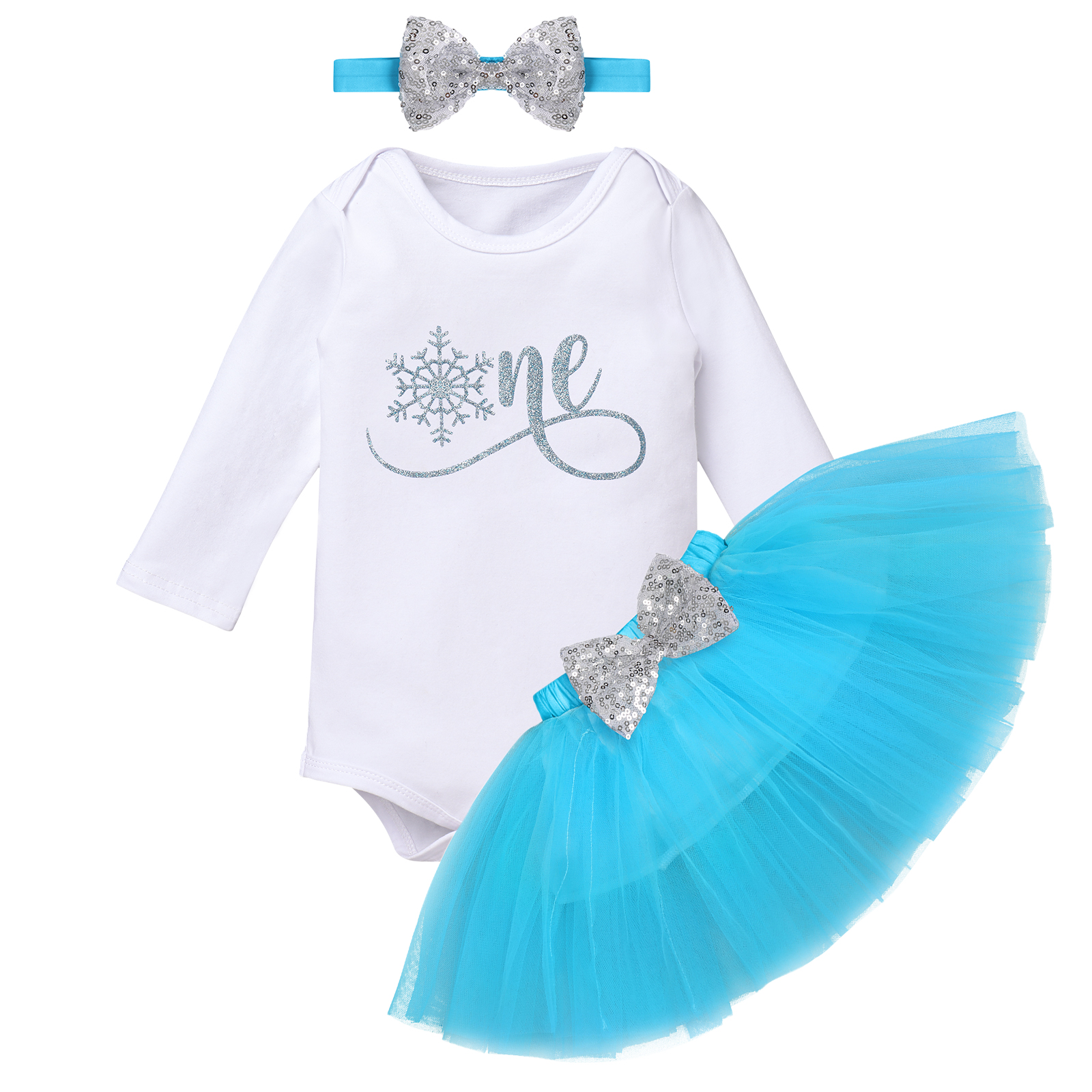 FYMNSI Baby Girl 1st Birthday Outfit Cake Smash Dress Long Sleeve ...