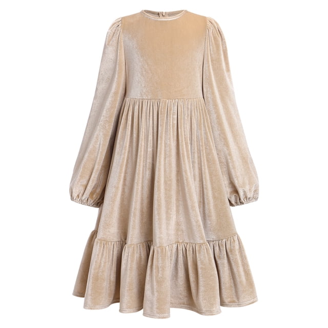 FYMNSI Little Girl's Velvet Dress Vintage Pageant Fall Winter Party ...