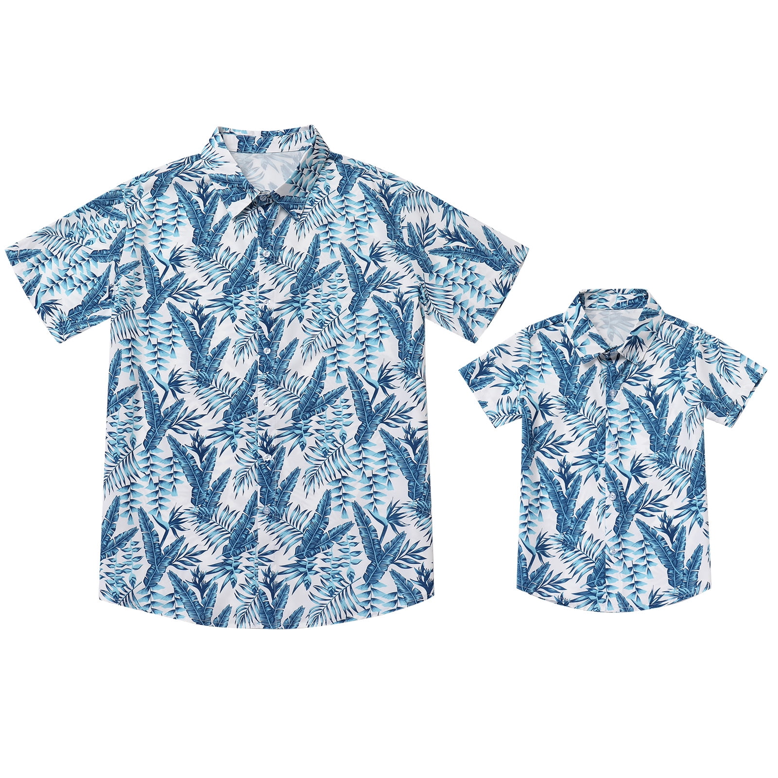 FYMNSI Mens Hawaiian Shirt Father Son Tropical Hawaii Shirts Daddy and ...