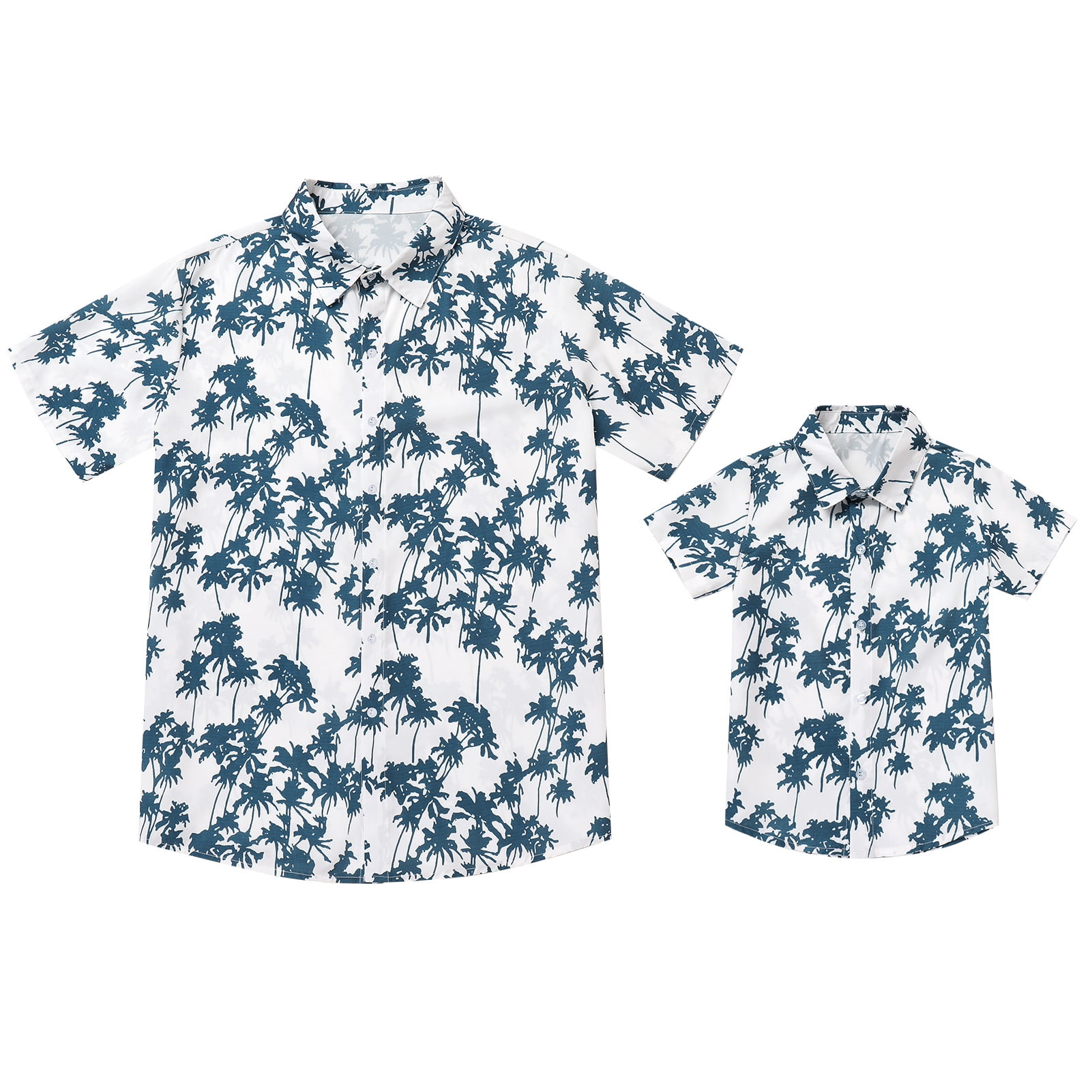 FYMNSI Mens Hawaiian Shirt Father Son Tropical Hawaii Shirts Daddy and ...