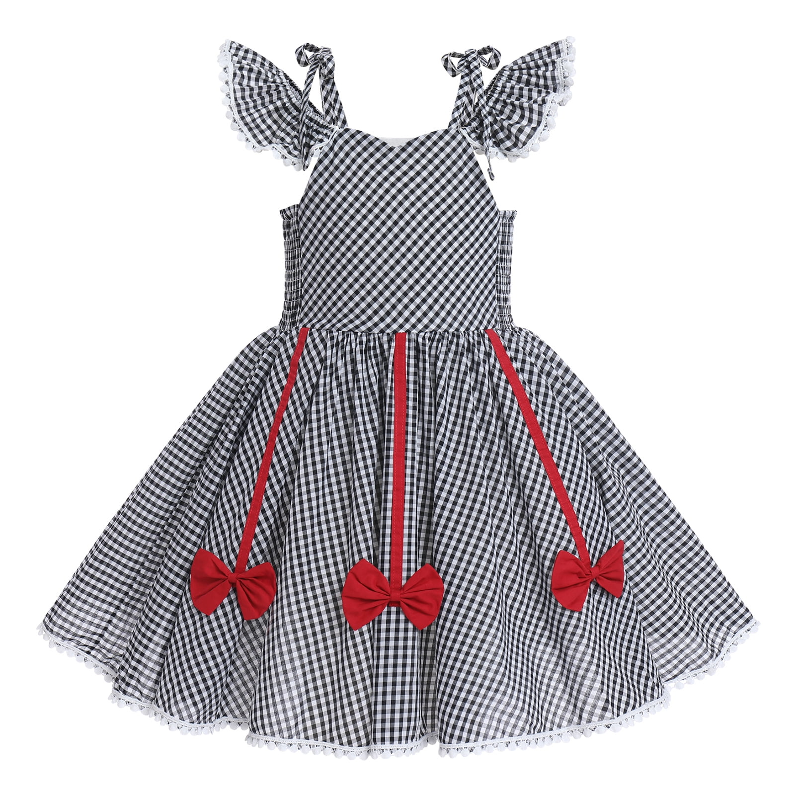 FYMNSI Mommy and Me Christmas Matching Dress Plaid Printed Dress Velvet ...