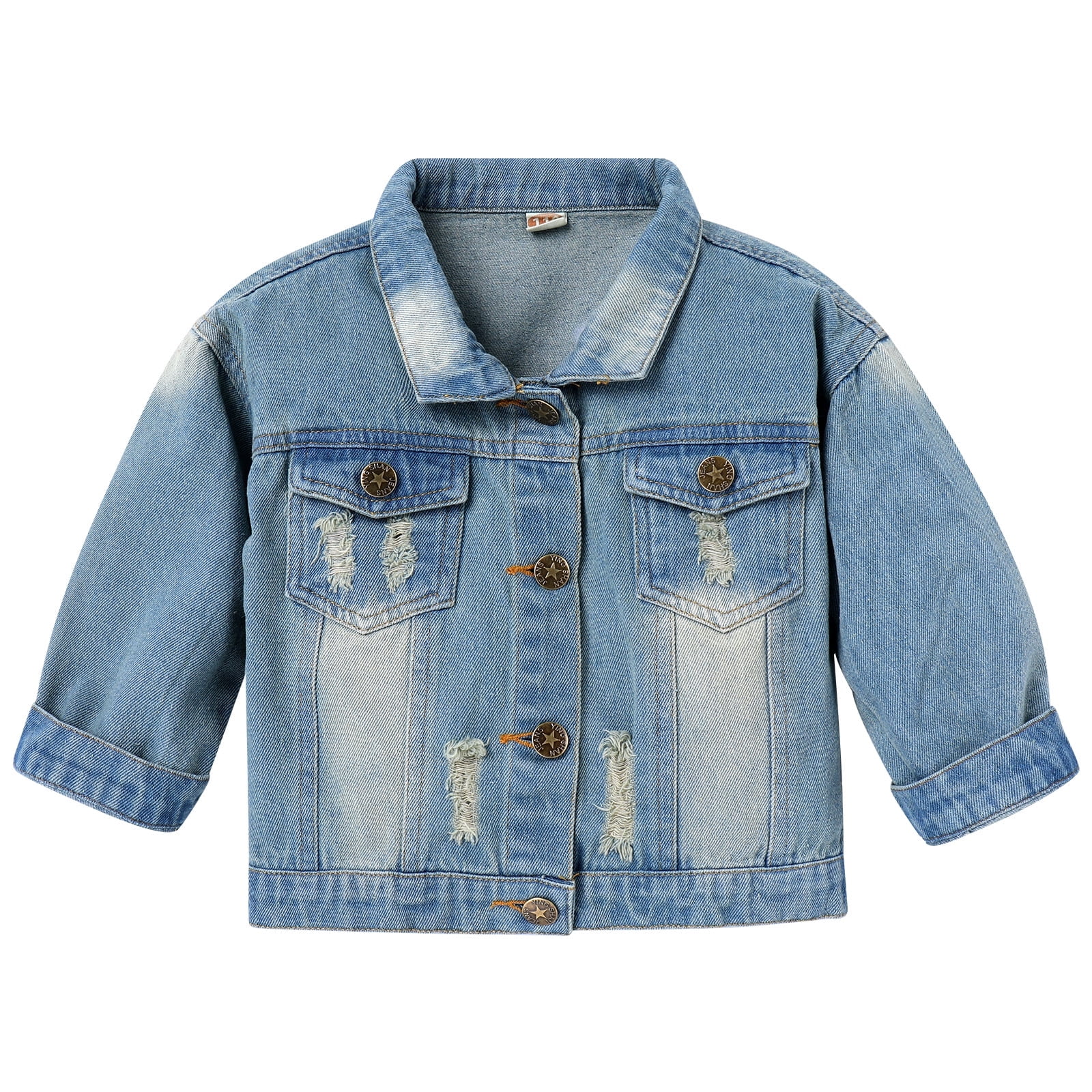 FYMNSI Toddler Fall Jacket Baby Jean Jacket Boys Girls Denim Jacket ...