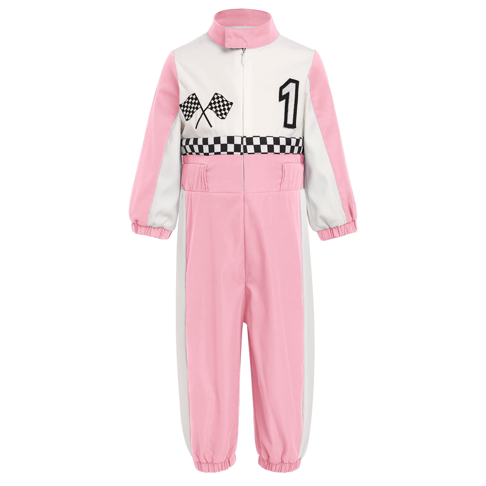 FYMNSI Toddler Girl Race Car Driver Romper Clothes Baby Racer Jumpsuit ...