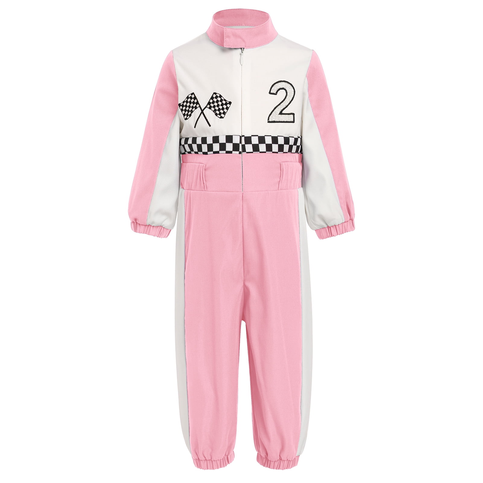 FYMNSI Toddler Girl Race Car Driver Romper Clothes Baby Racer Jumpsuit ...