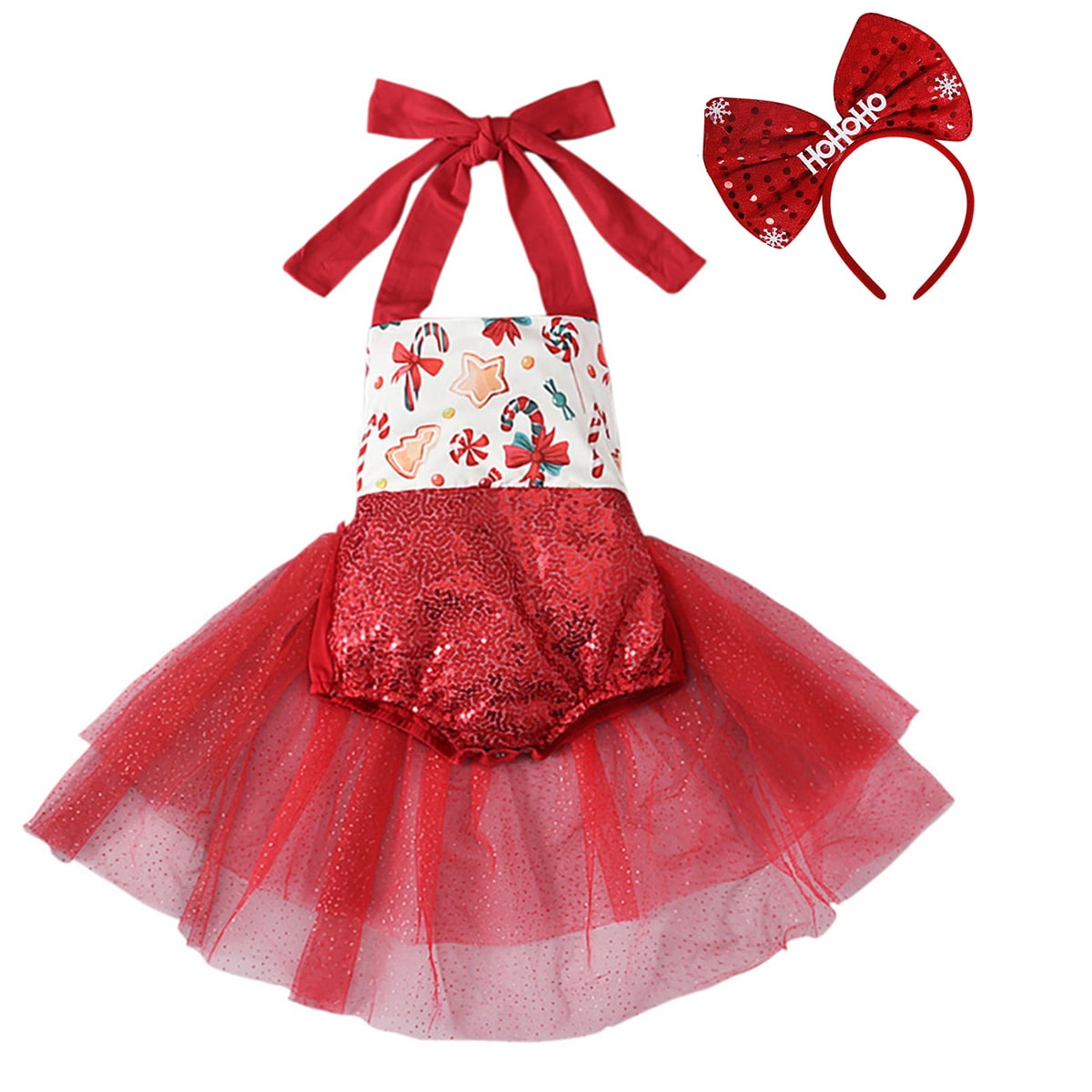 FYMNSI Toddler Infant Girls Cute Holiday Costume Romper Kids Baby ...