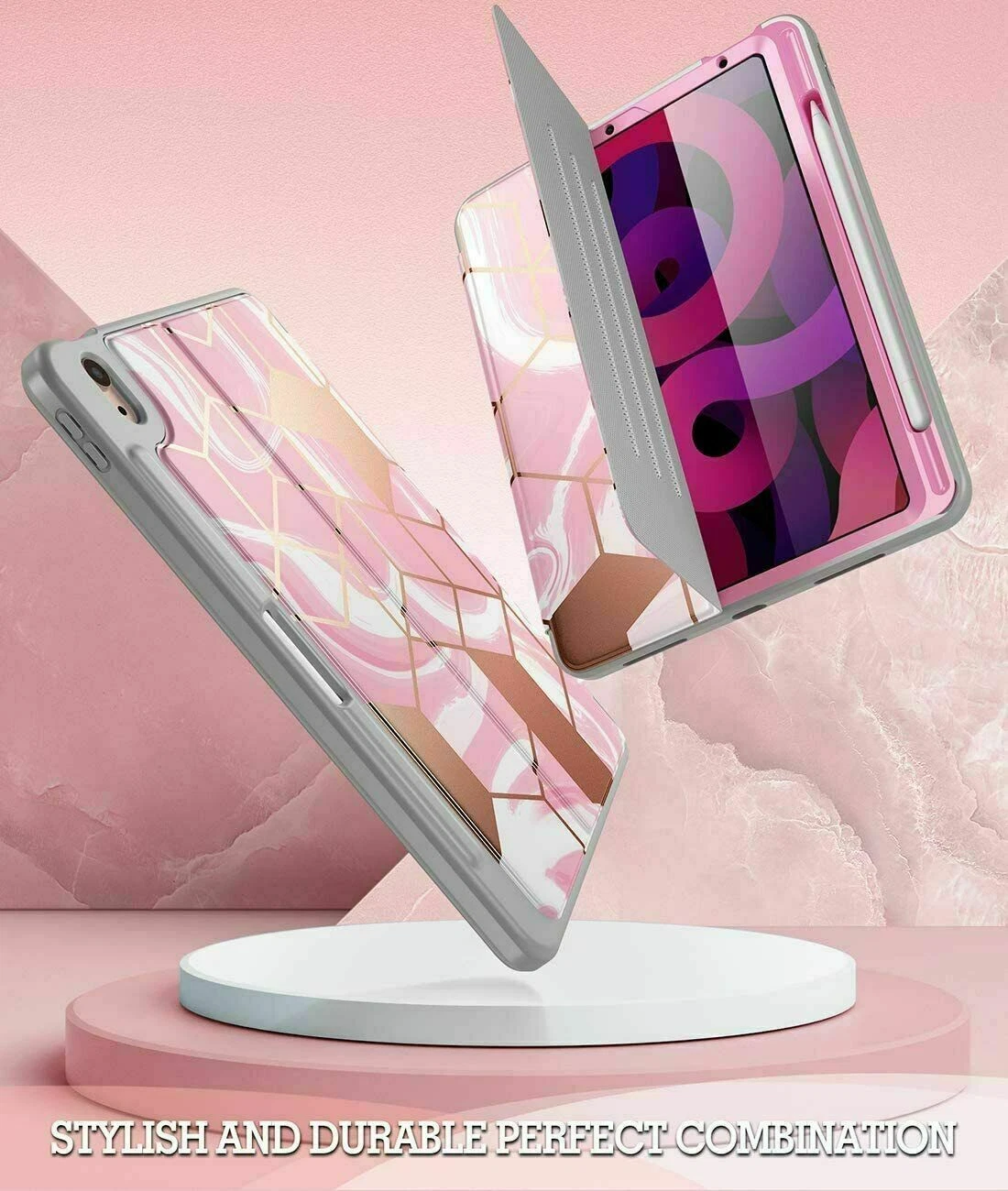 FYNA- Ipad Air 4 2020 Tablet Case Smart Shell Folio Leather Stand Cover ...