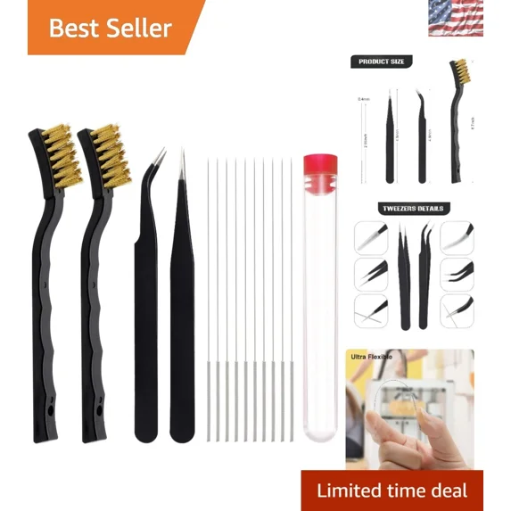 FYNA- Sleek 3D Printer Nozzle Cleaning Set - Needles, Tweezers & Wire ...
