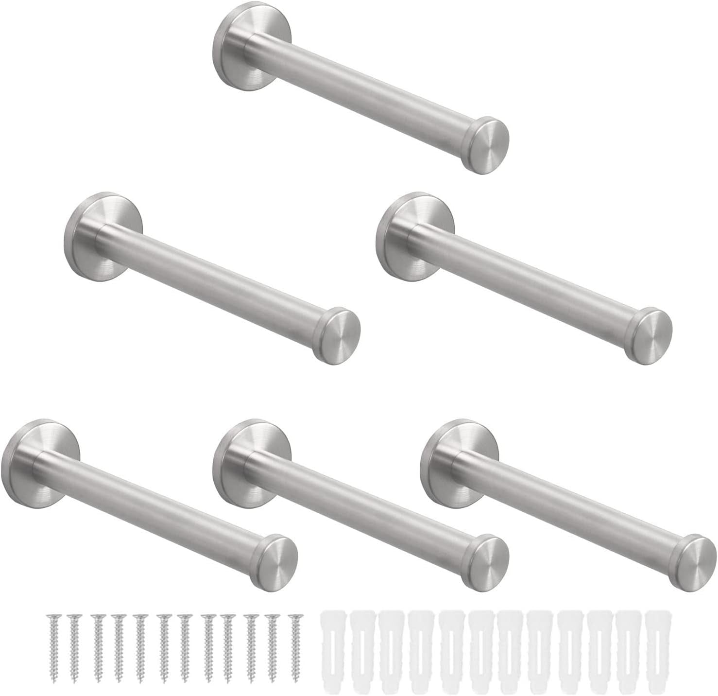 FYSGDF-Bath Towel Hooks, 6 Pack Round Coat Hooks, Sturdy Wall Mounted ...