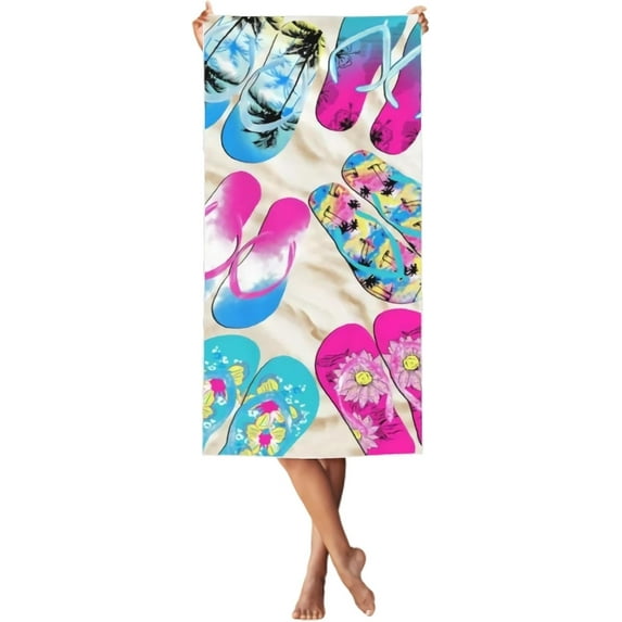 FYSGDF-Beach Towel Microfiber Thin Lightweight Soft Absorbent Oversized ...