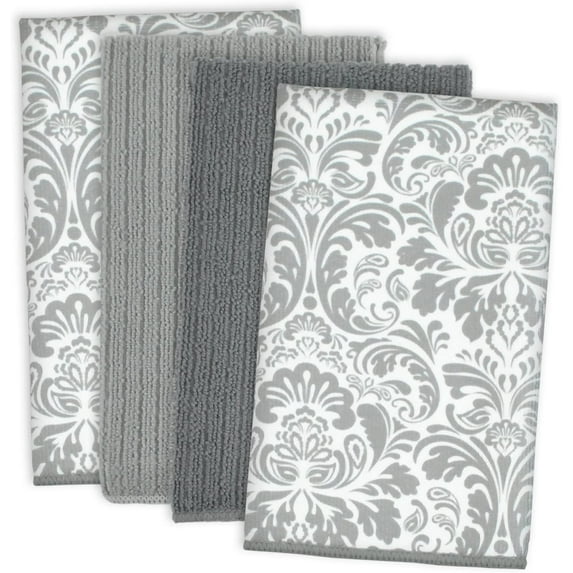FYSGDF-Cleaning Collection Multi-Purpose Microfiber, Gray Damask ...