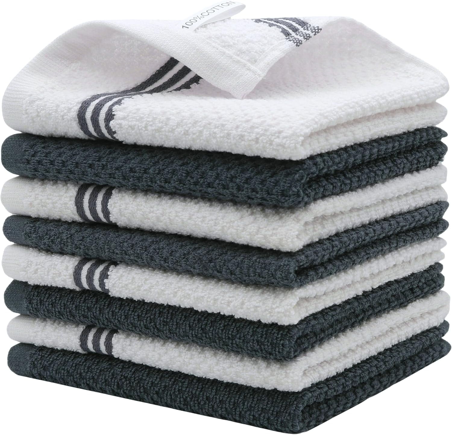 FYSGDF-Dish Rags Dish Cloths for Washing Dishes, Set of 8, Cotton ...