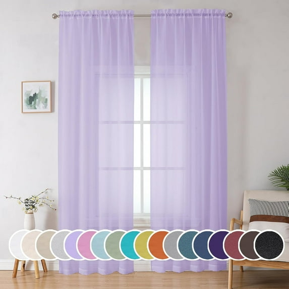 FYSGDF-Extra Long Sheer Curtains 96 inches Long for Bedroom Living Room ...