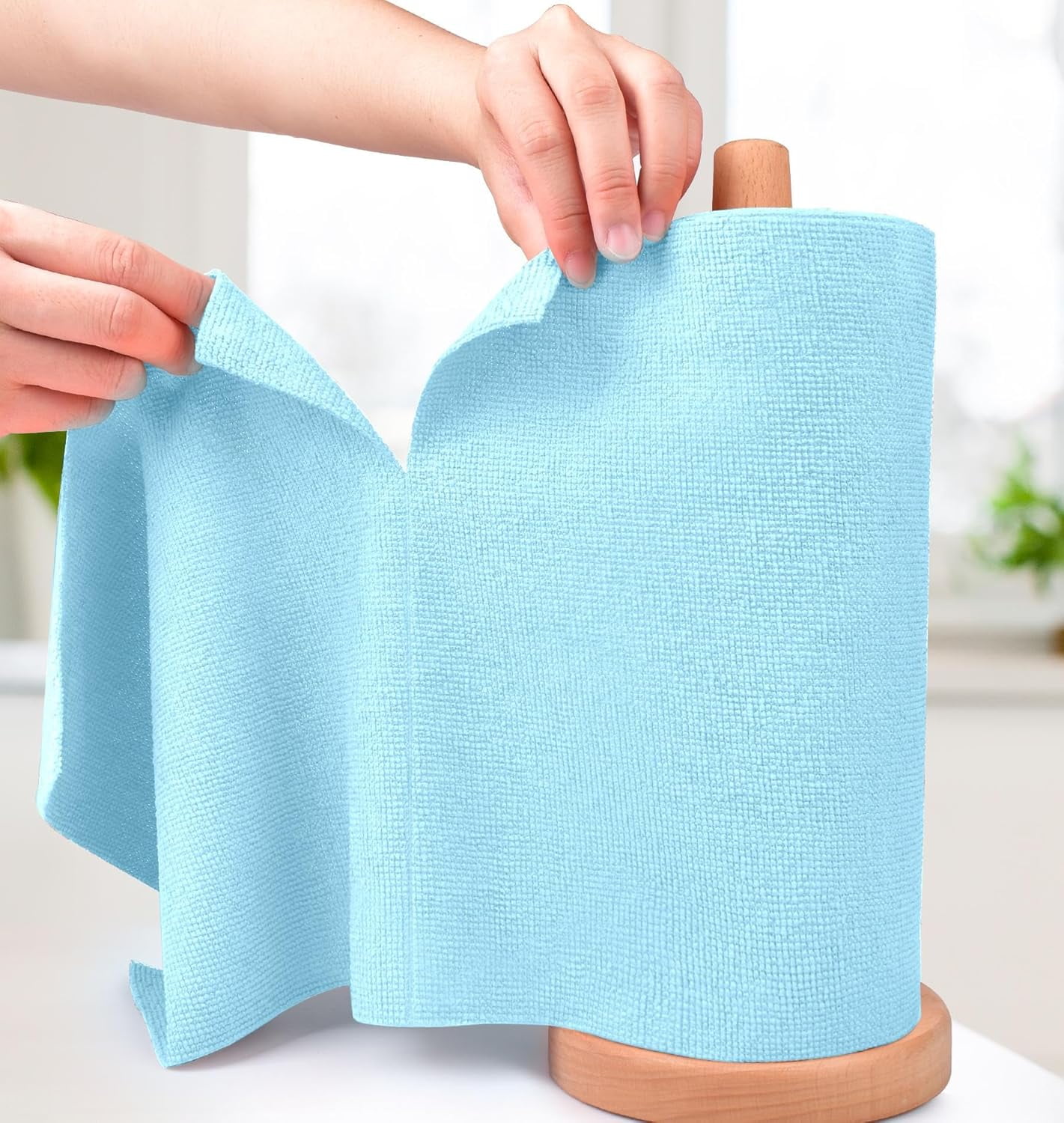FYSGDF-Microfiber Cleaning Cloth Roll - Tear-Away Reusable Microfiber ...