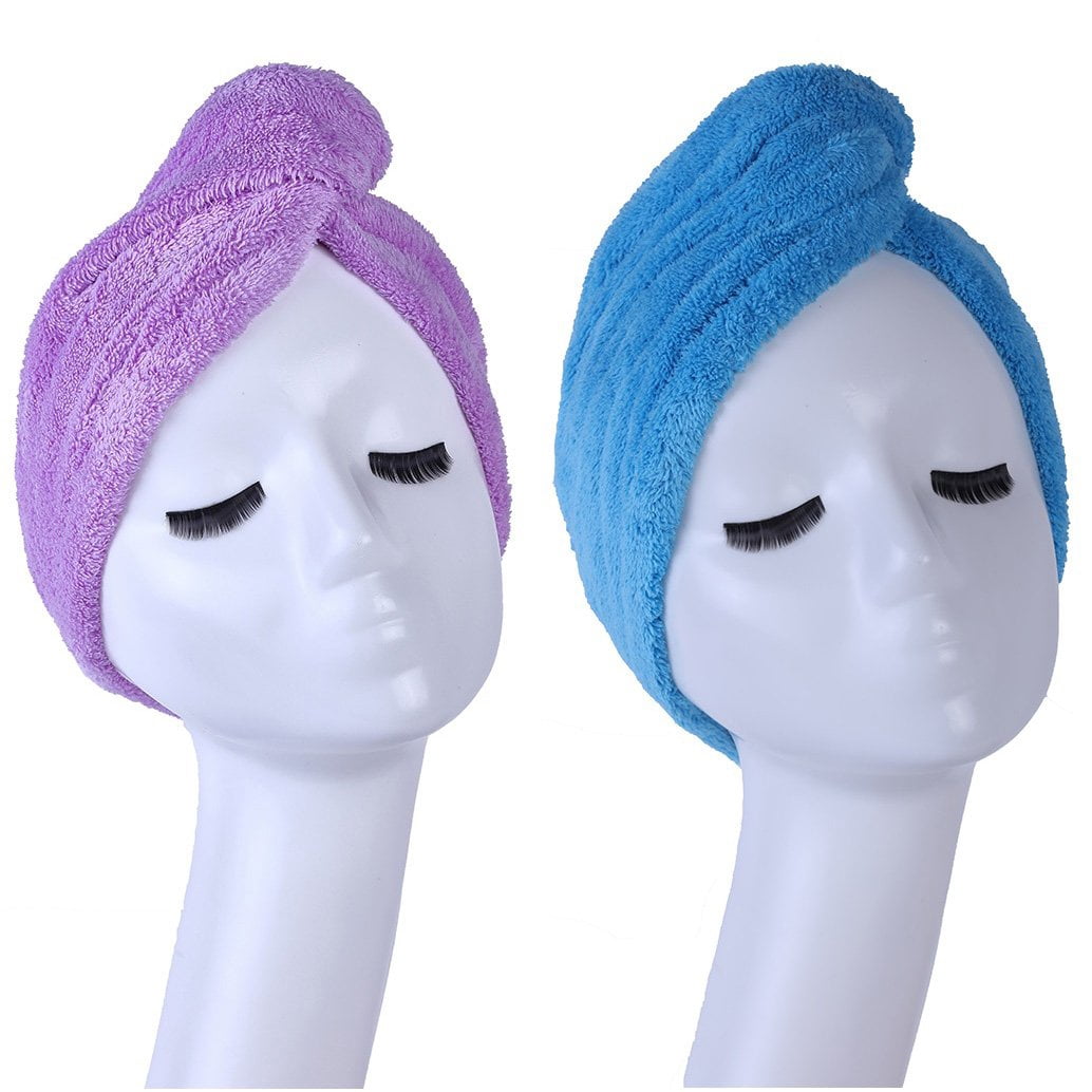 FYSGDF-Microfiber Hair Turban Towel Wrap - Super Absorbent Drastically ...