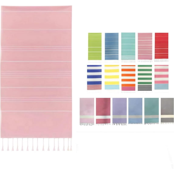 FYSGDF-Turkish Beach Towel - Oversized Towels (39"x71") with Travel Bag ...