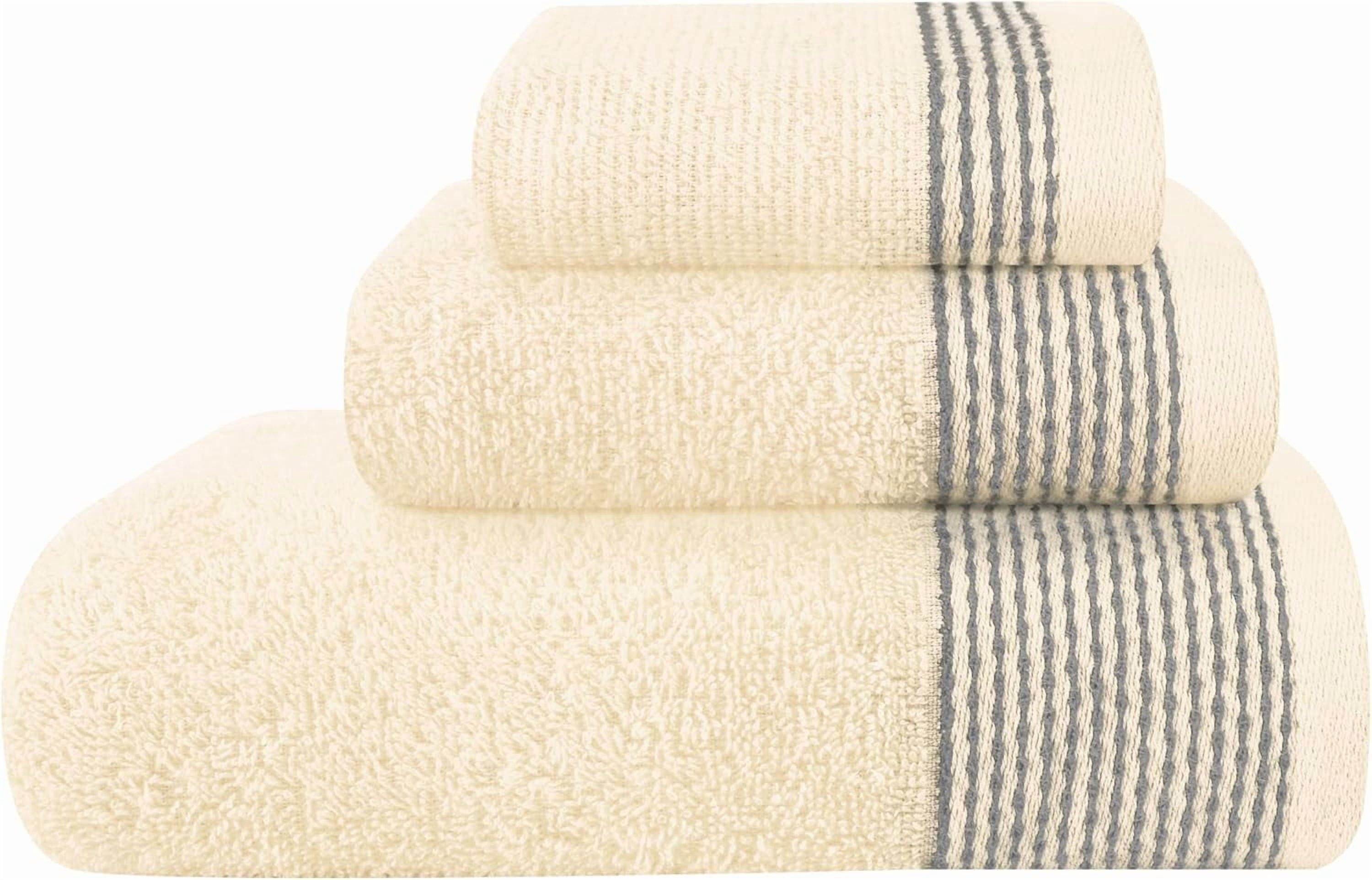 FYSGDF-Ultra Soft 3 Pack Cotton Towel Set, Contains a Bath Towel 28x55 ...