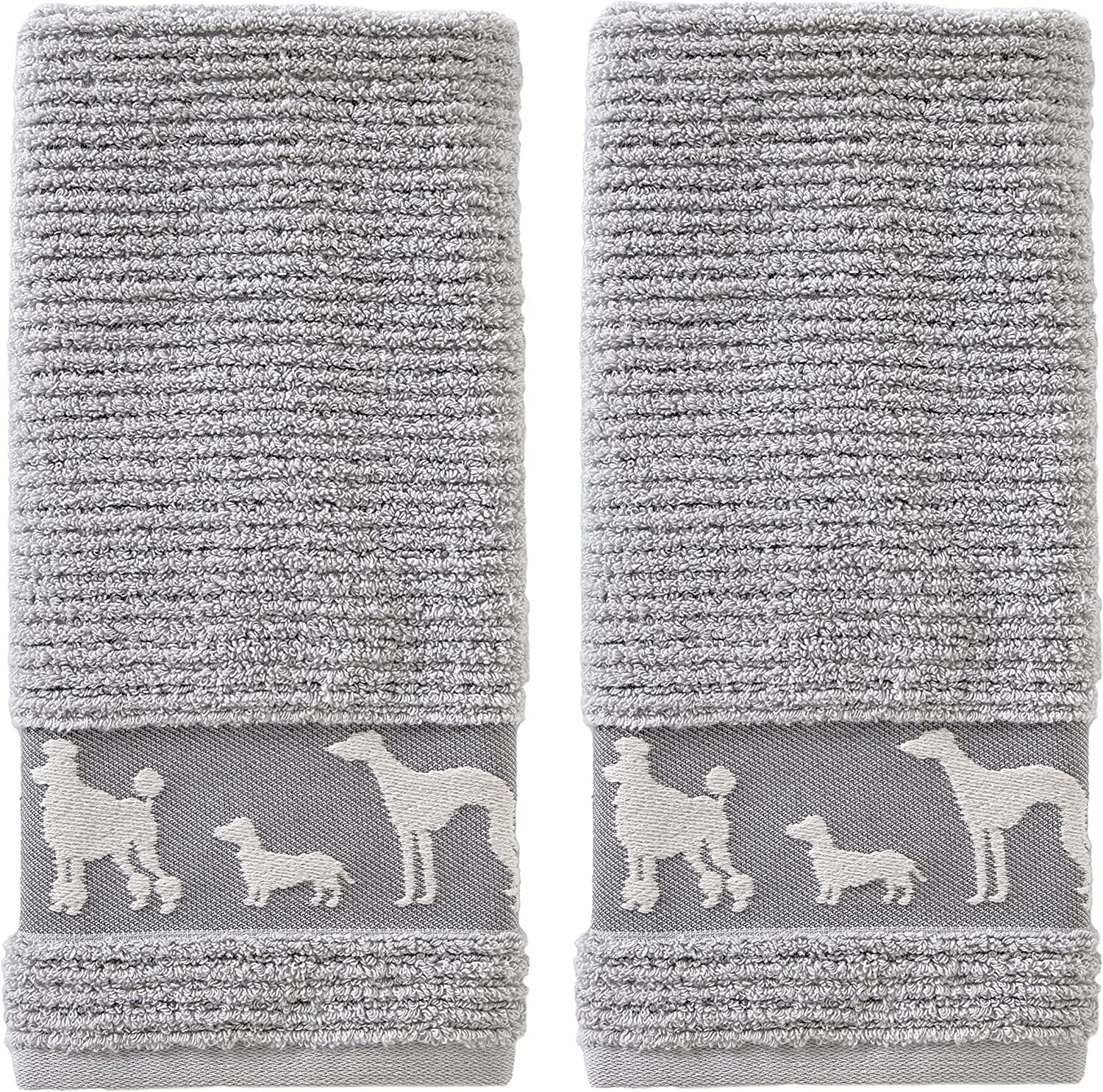 FYSGDF-Vern Yip Dog Daze Hand Towel Set, Gray 2 Count - Walmart.com