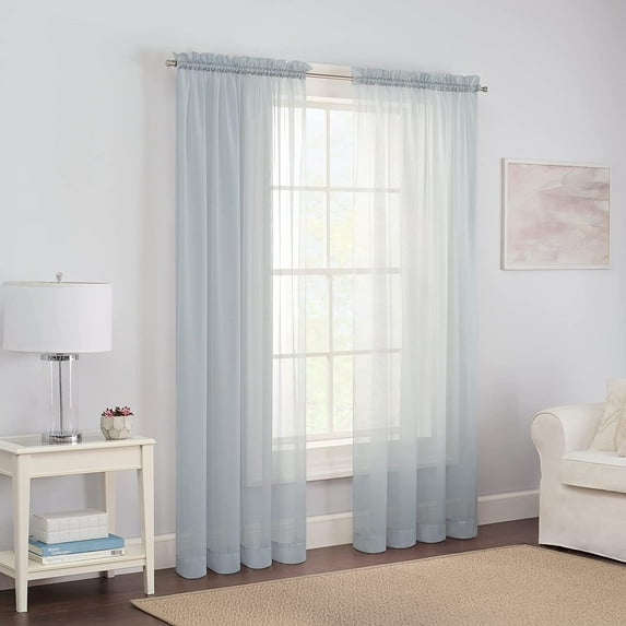 FYSGDF-Victoria Voile Modern Sheer Rod Pocket Window Curtains for ...