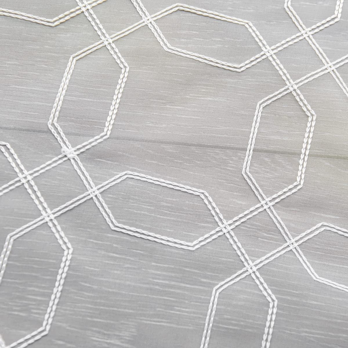 FYSGDF-Window Art Three-Dimensional Embroider Heptagon Sheer Curtains ...