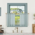 FYSGDF-Window Linen Curtains 24 Inch Length, Semi Sheer Light Filtering ...