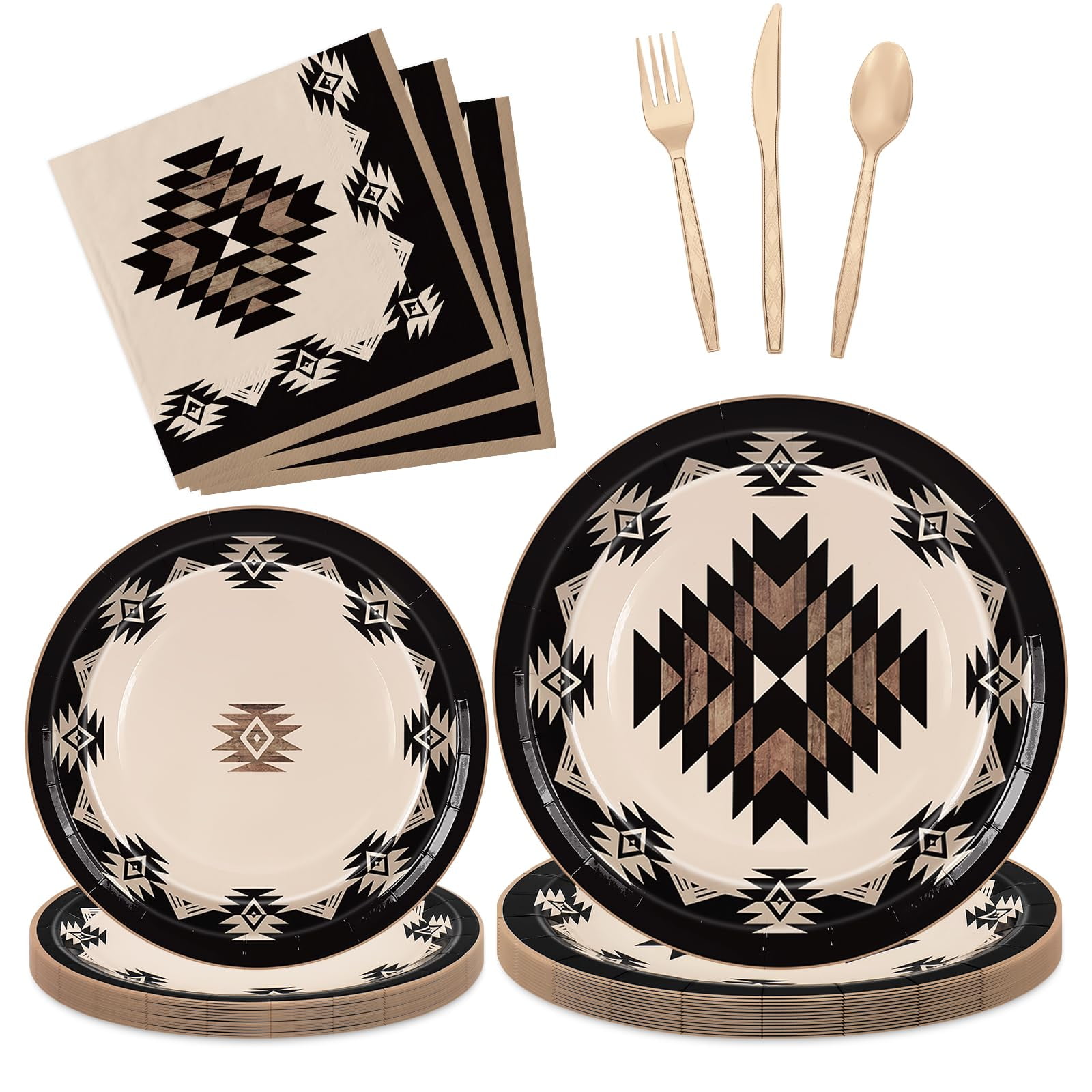 FYSUIMU 150Pcs Western Theme IFF17 Tableware Set Simple Modern Aztec ...