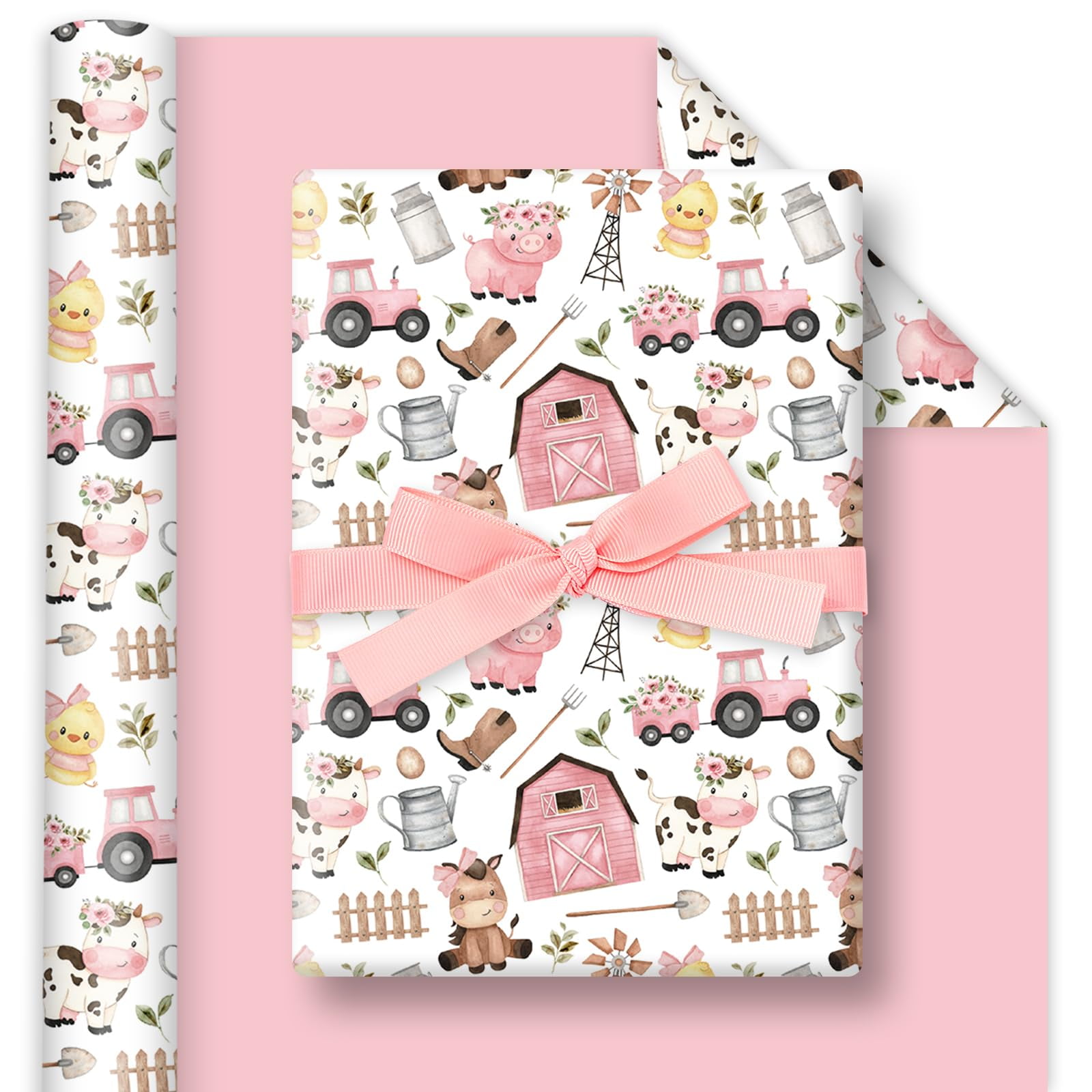 FYSUIMU Farm Animal Wrapping KEF16 Paper - Mini Roll - 17 Inch x 32.8 ...