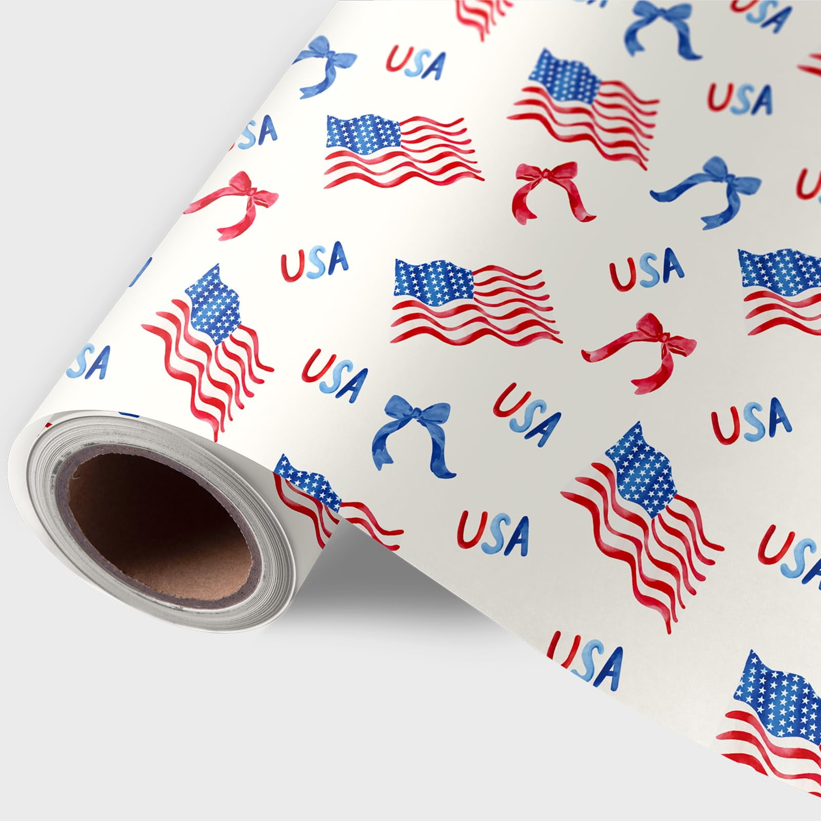 FYSUIMU Patriotic Wrapping Paper -Mini Roll- AIS1 17 Inch x 32.8Ft ...