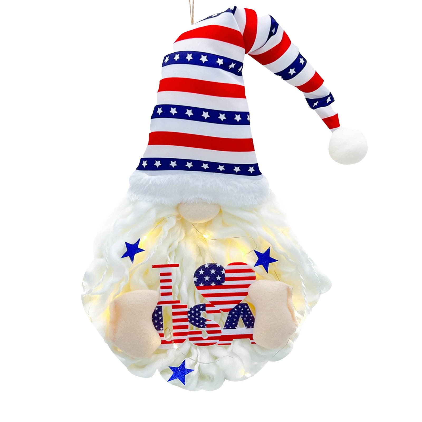 FYTPOV 2024 Border Independence Day Decorative Ornament Pendant Flower Wreath Home Decoration ...